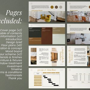 Interior Design Proposal Template, Canva Editable (instant Download) - Etsy