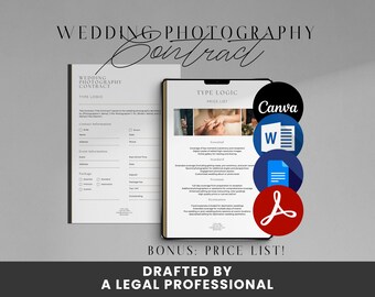 Wedding Photography Contract Template Client Booking Form Contract Wedding Contract Template ...