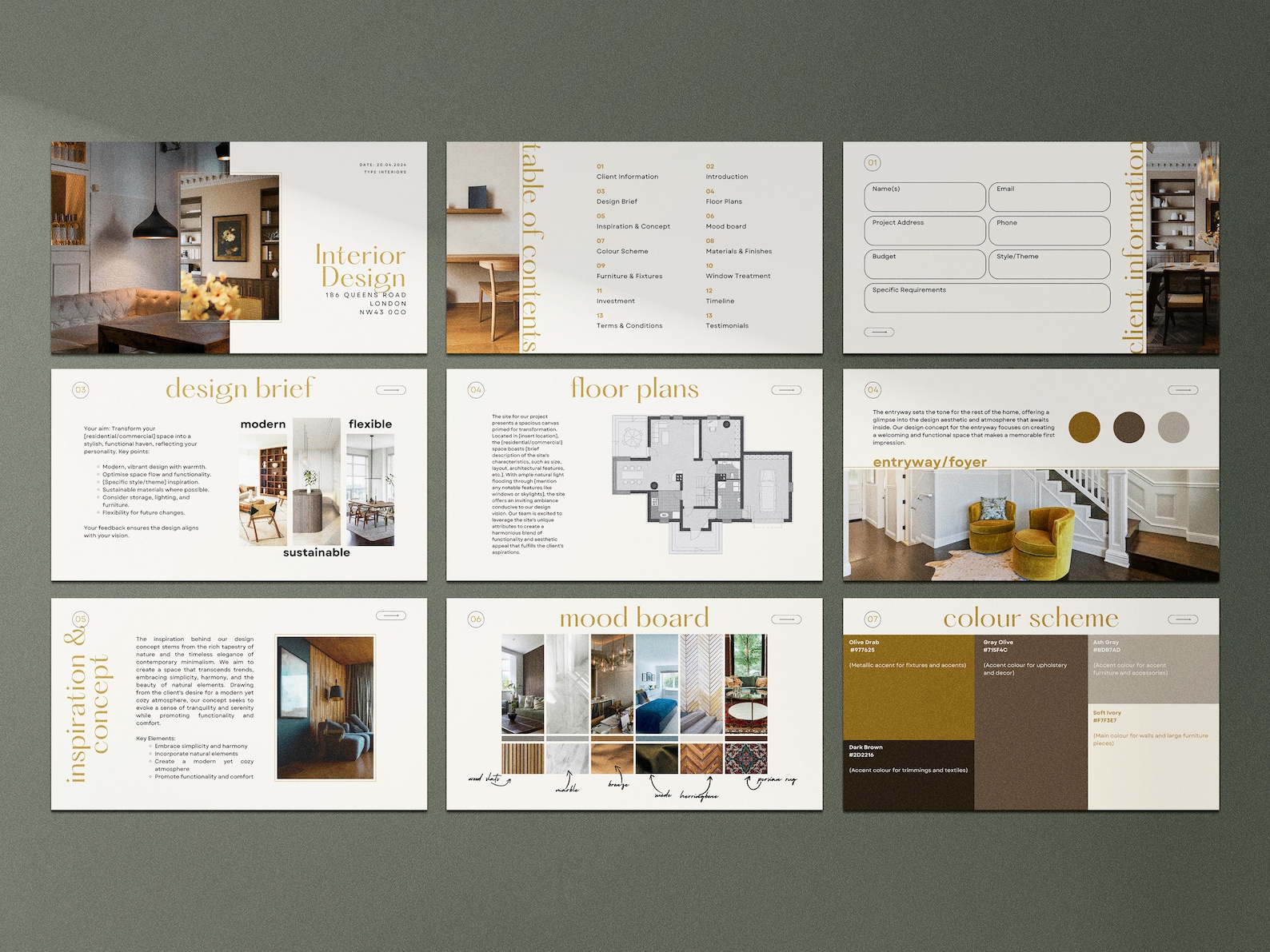 Interior Design Proposal Presentation Template for Small Businesses ...
