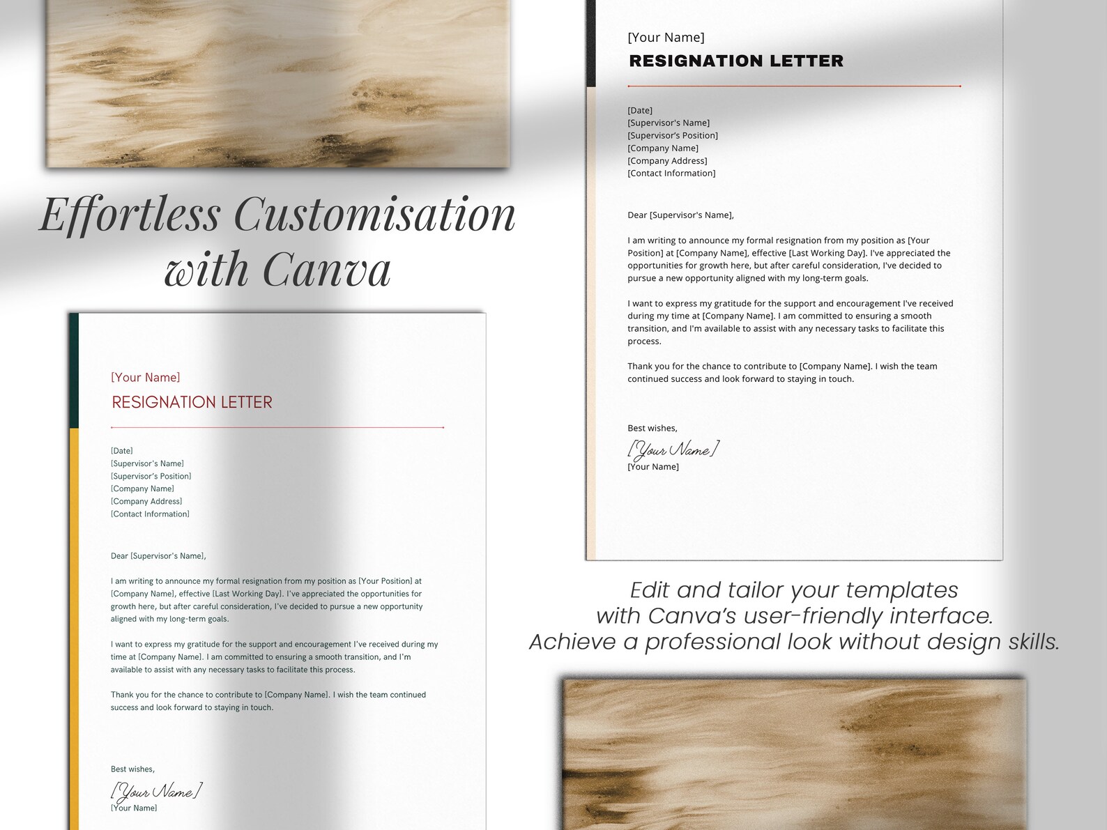 Professional Resignation Letter Template - Editable in Word, PDF, Canva ...