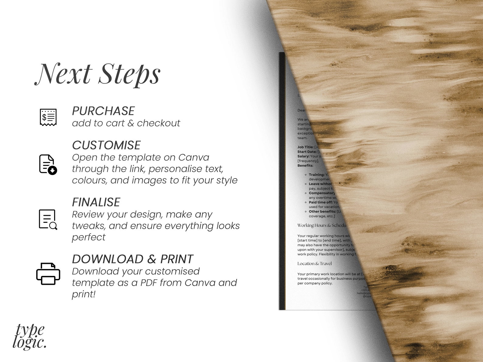 Professional Job Offer Template - Printable Offer Letter for Employment ...