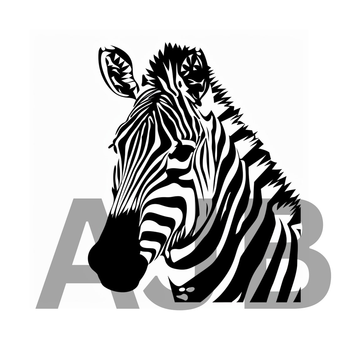 Zebra Svg File, Zebra Png, Zebra Dxf, Zebra Cricut File, Zebra T-shirt ...