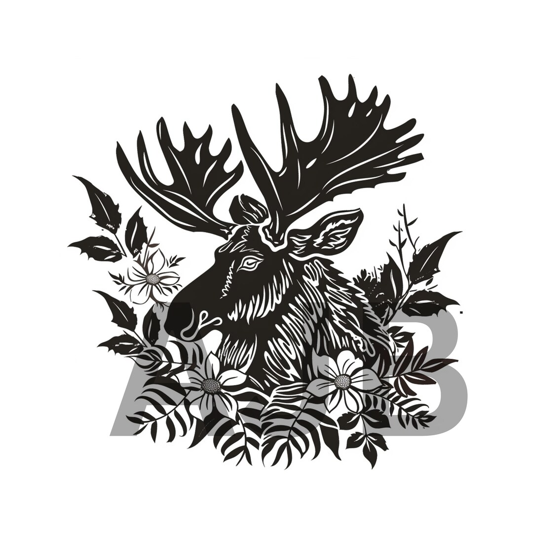Moose Svg, Elk Png, Moose Dxf, Moose Cricut File, Moose T-shirt Design ...