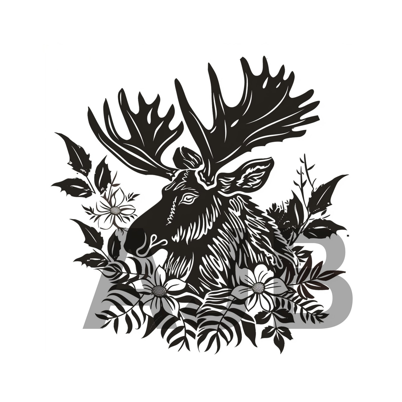 Moose Svg, Elk Png, Moose Dxf, Moose Cricut File, Moose T-shirt Design ...