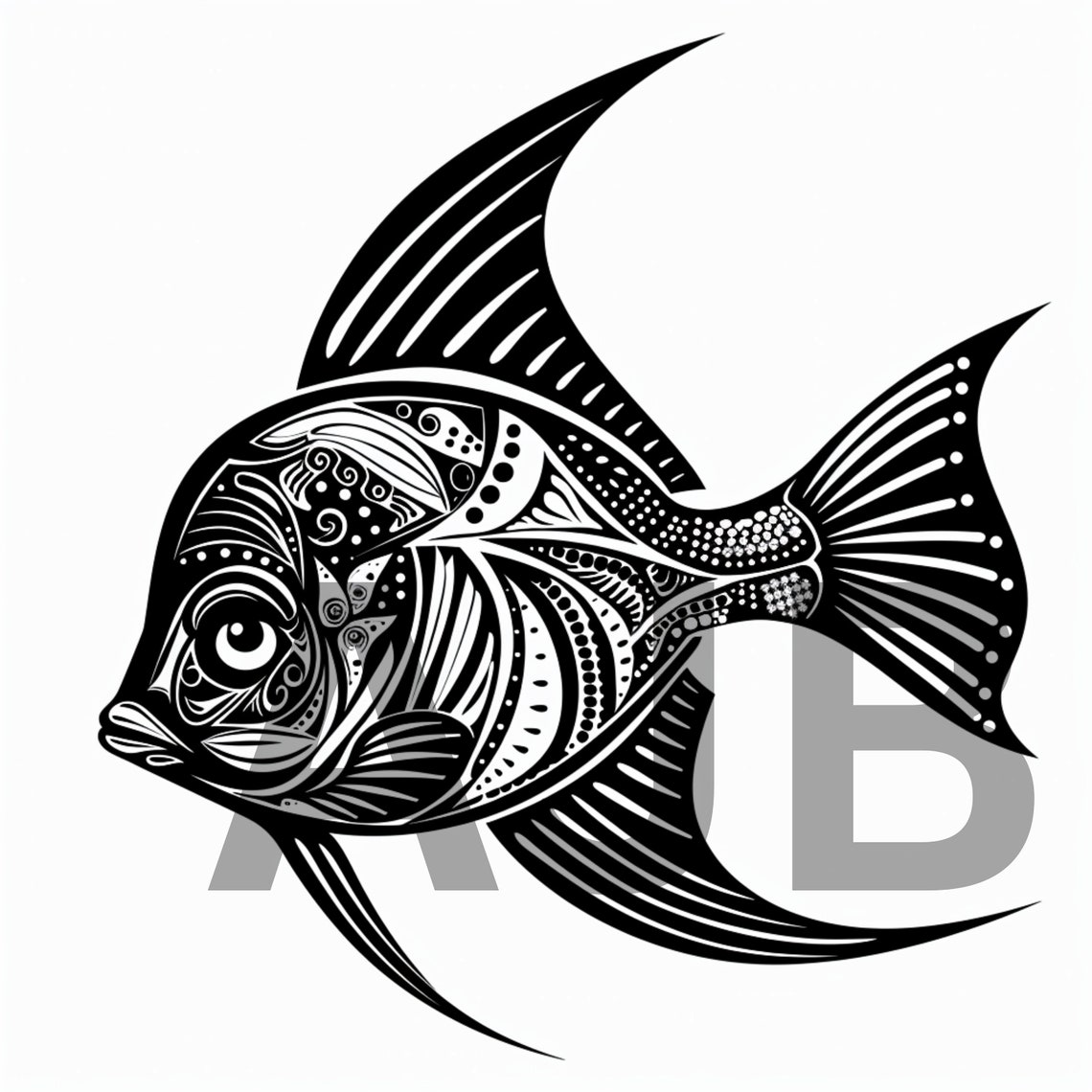 Fish Svg File, Fish Png, Fish Dxf, Fish Cricut File, Fish T-shirt ...