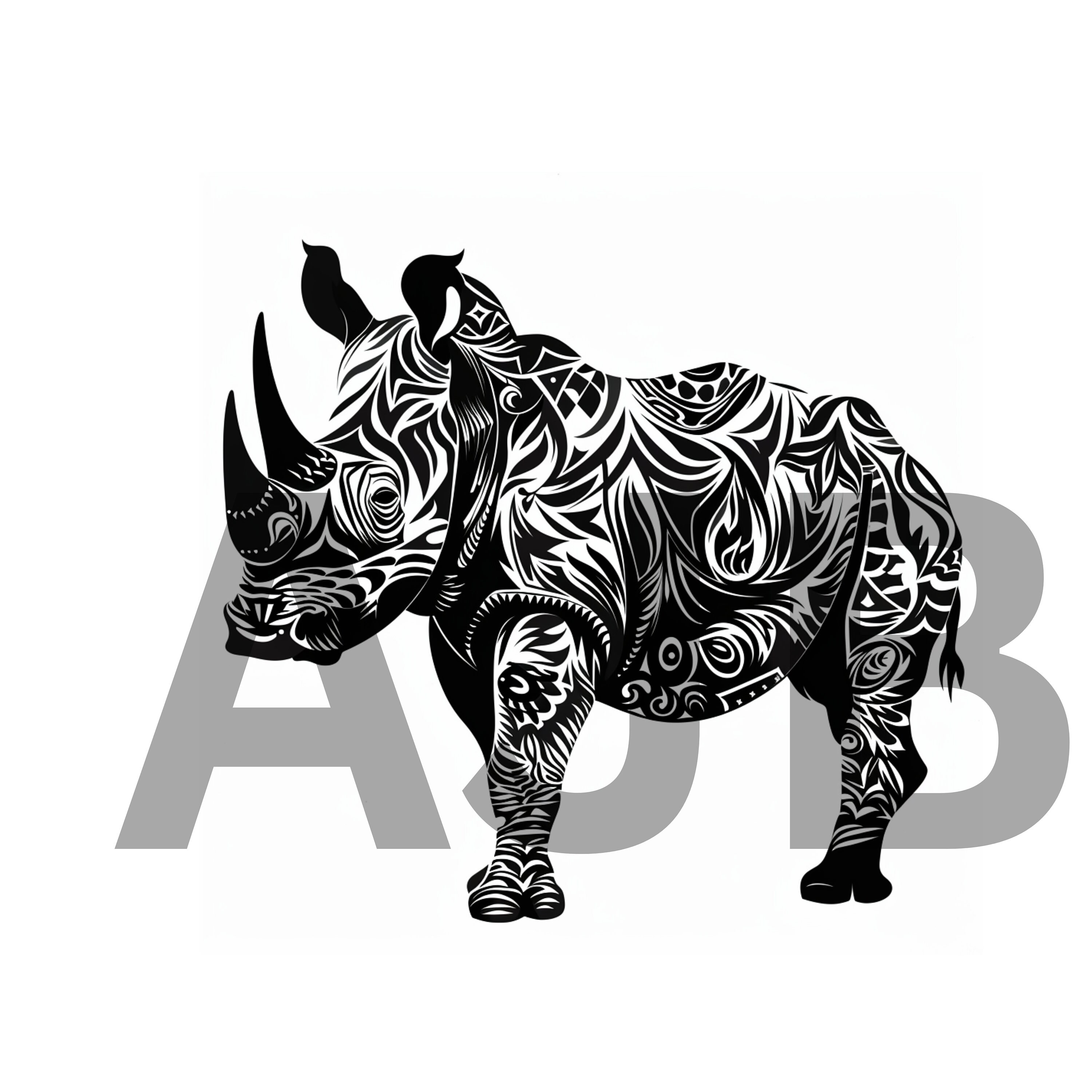 Rino Svg, Rino Png, Rino Dxf, Rino Cricut File, Rino T-shirt Design ...