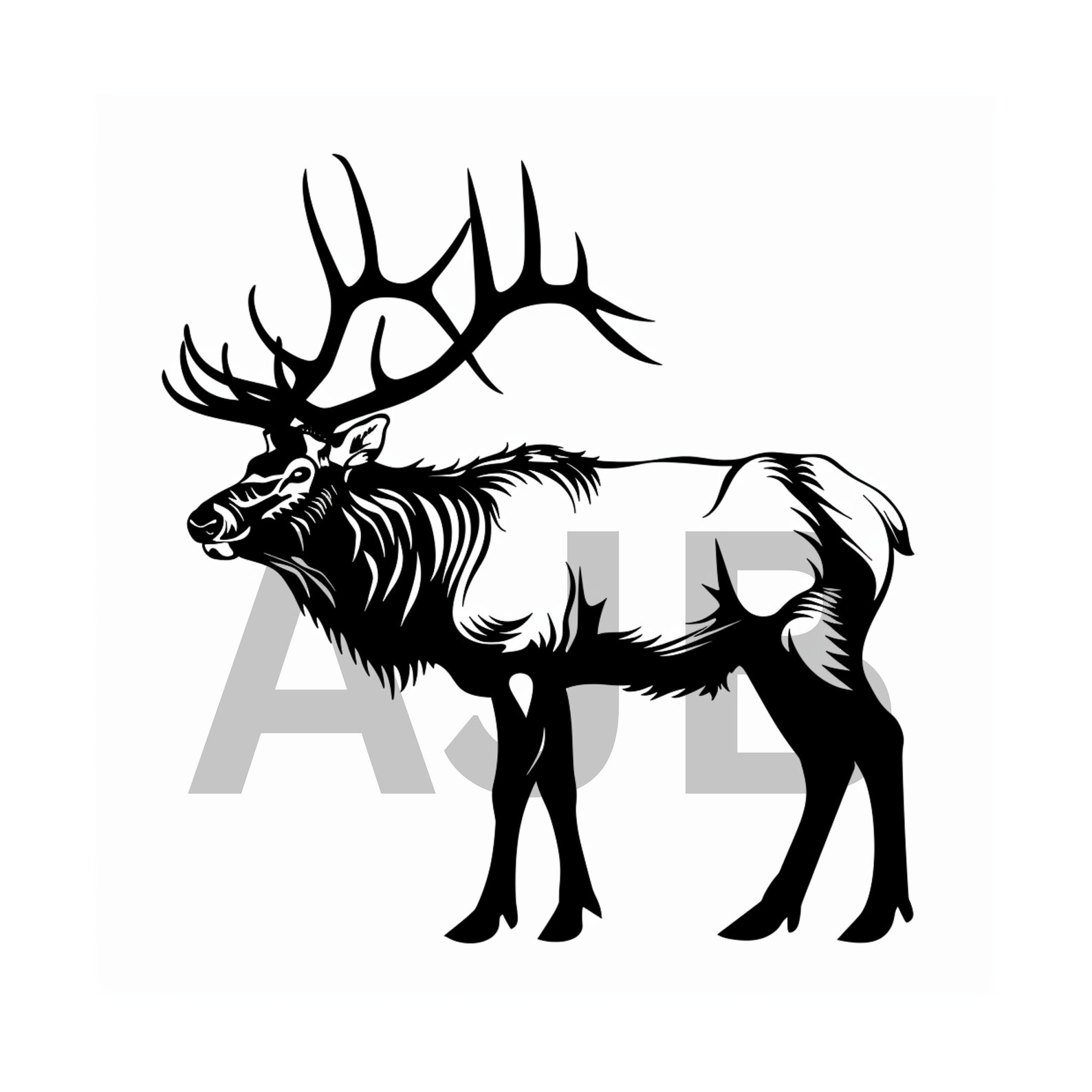 Elk Vector Art, SVG PNG DXF, T-shirt Design (digital Download) - Etsy
