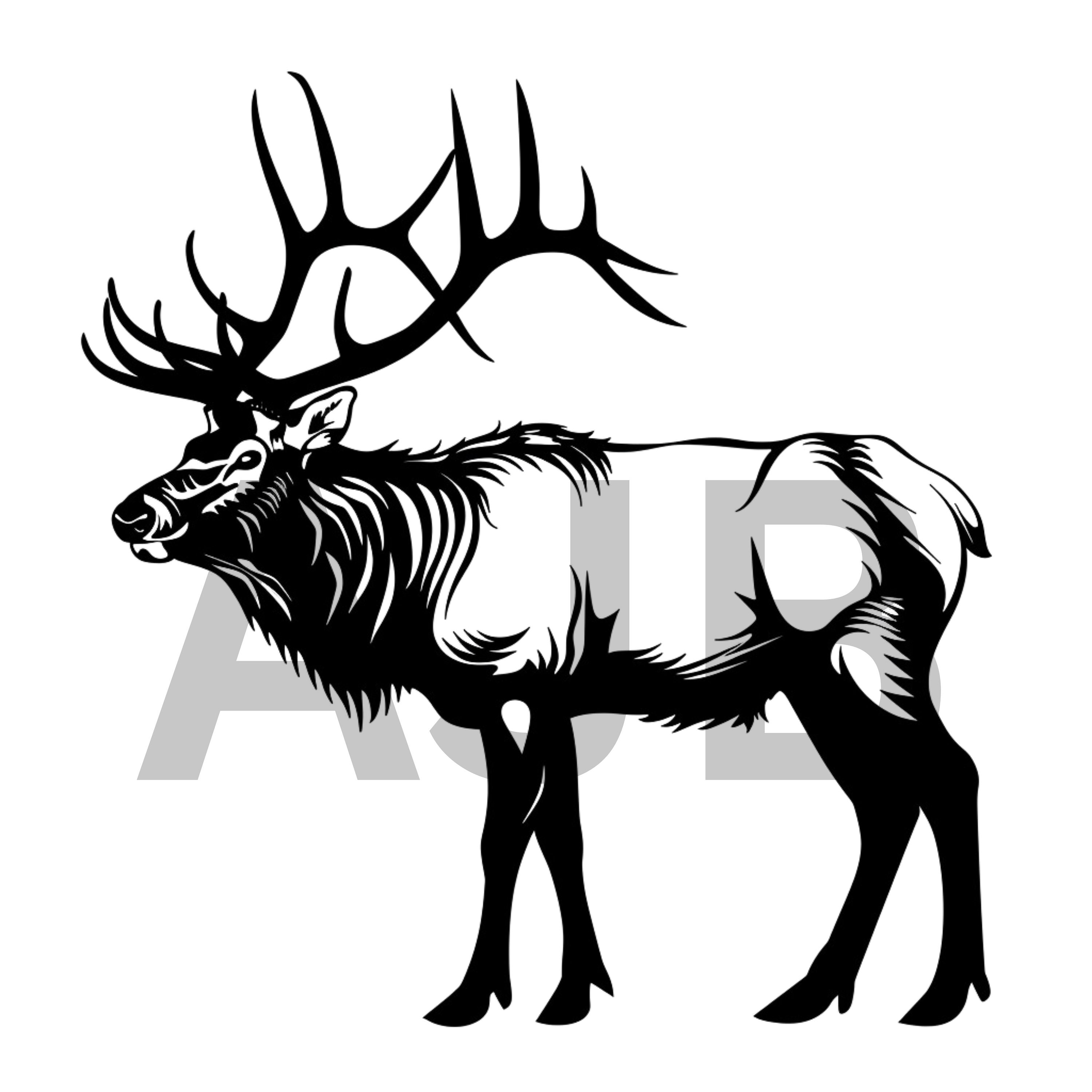 Elk Svg,elk Png, Elk Dxf, Elk Cricut File, Elk T-shirt Design, Elk ...