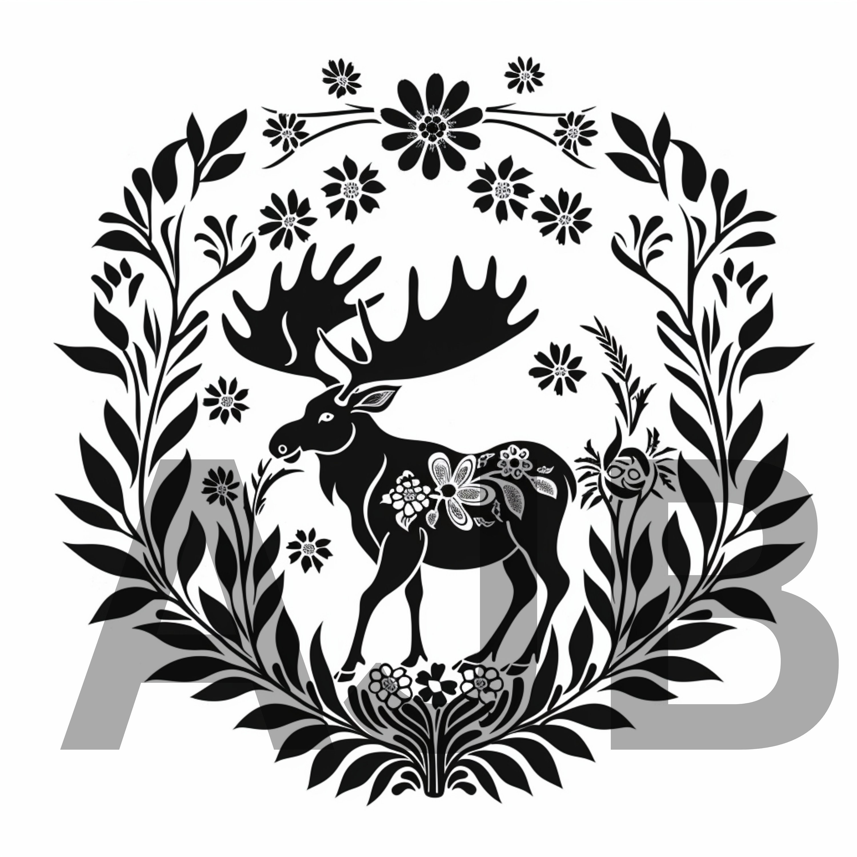 Moose Svg, Elk Png, Moose Dxf, Moose Cricut File, Moose T-shirt Design ...