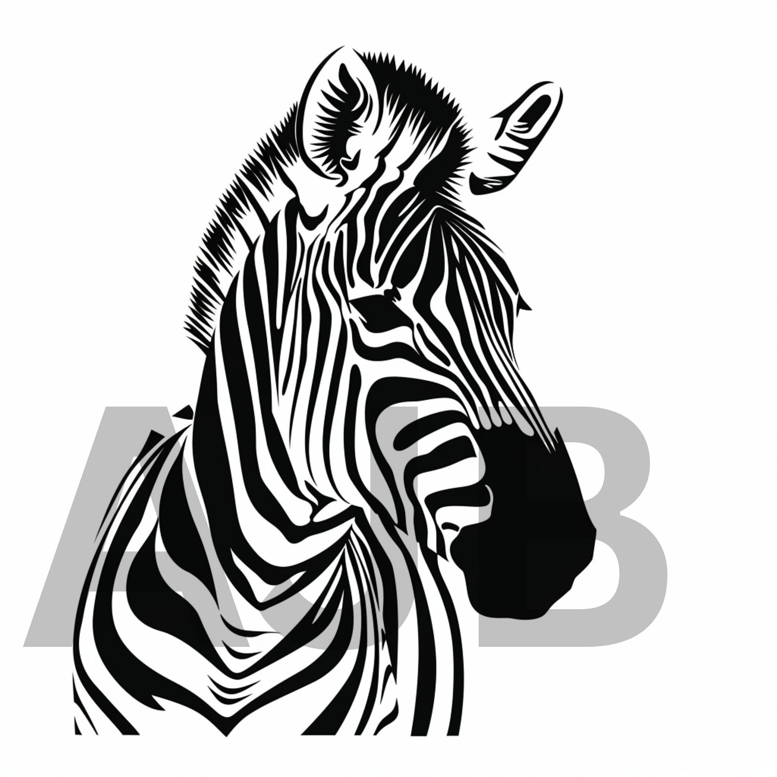 Zebra Svg File, Zebra Png, Zebra Dxf, Zebra Cricut File, Zebra T-shirt ...
