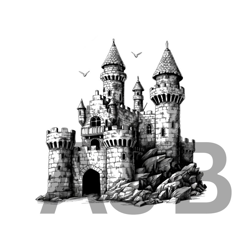 Castle Svg, Castle Png, Castle Dxf, Castle Cricut Design, Castle T ...