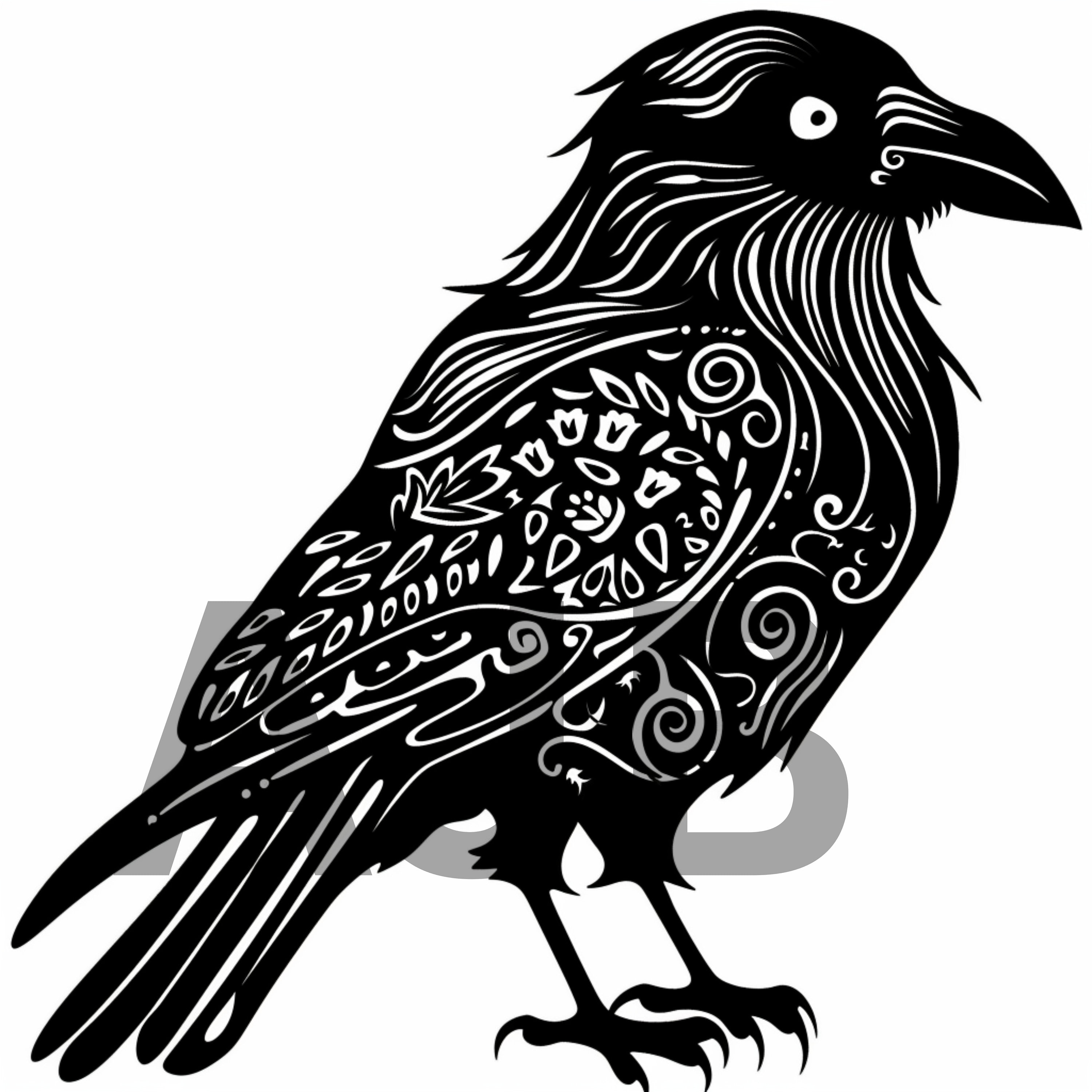 Crow Svg File, Crow Png File, Crow Dxf File, Crow T-shirt Design, Crow ...
