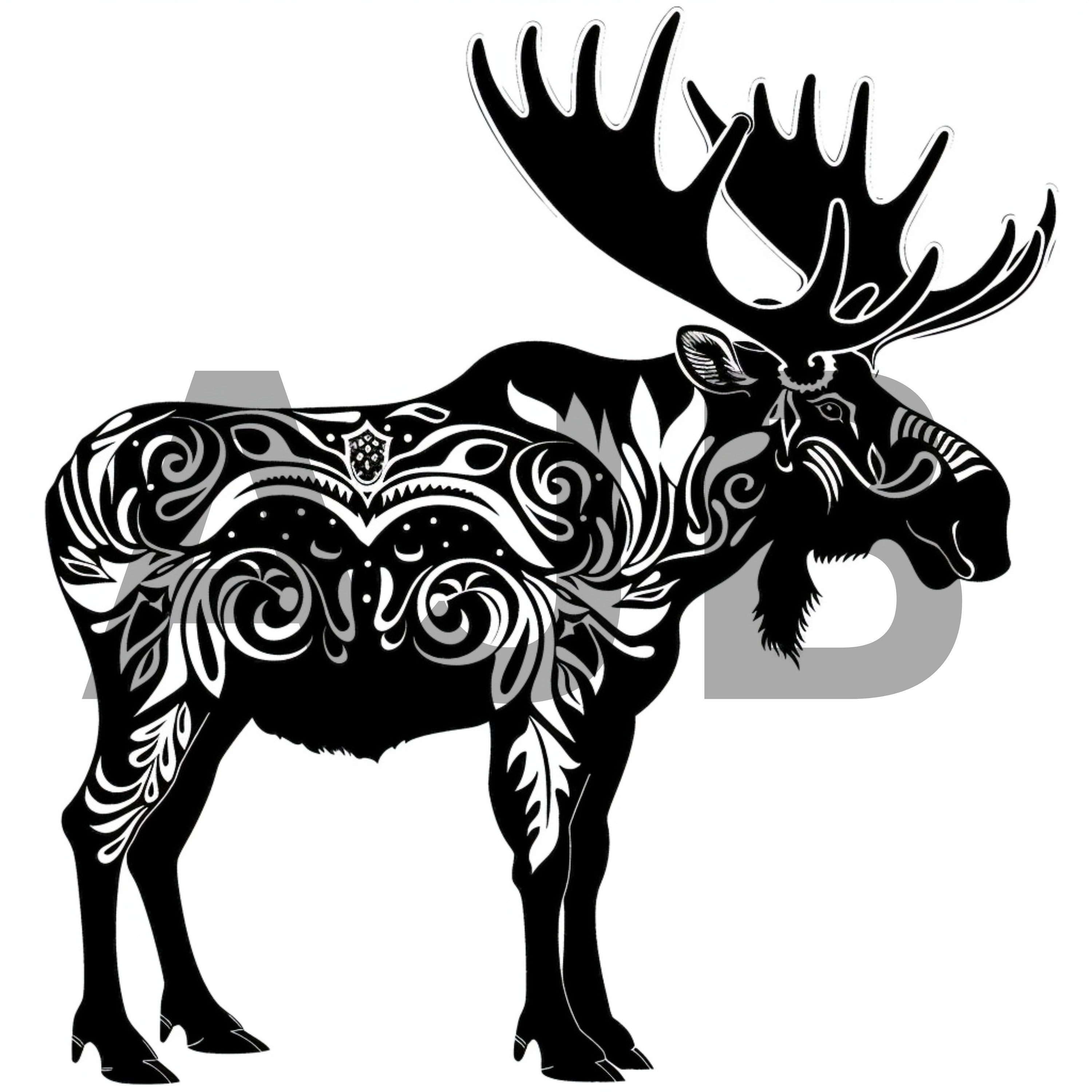 Moose Svg, Elk Png, Moose Dxf, Moose Cricut File, Moose T-shirt Design ...