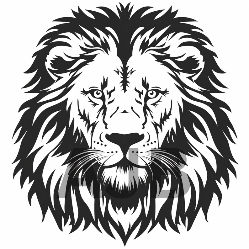 Lion Head Svg File, Lion Head Png File, Lion Head Dxf File, Lionhead ...