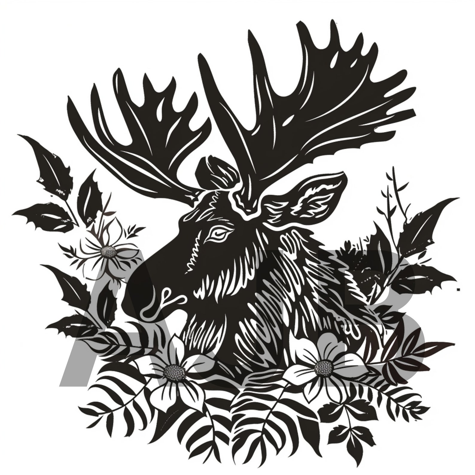 Moose Svg, Elk Png, Moose Dxf, Moose Cricut File, Moose T-shirt Design ...