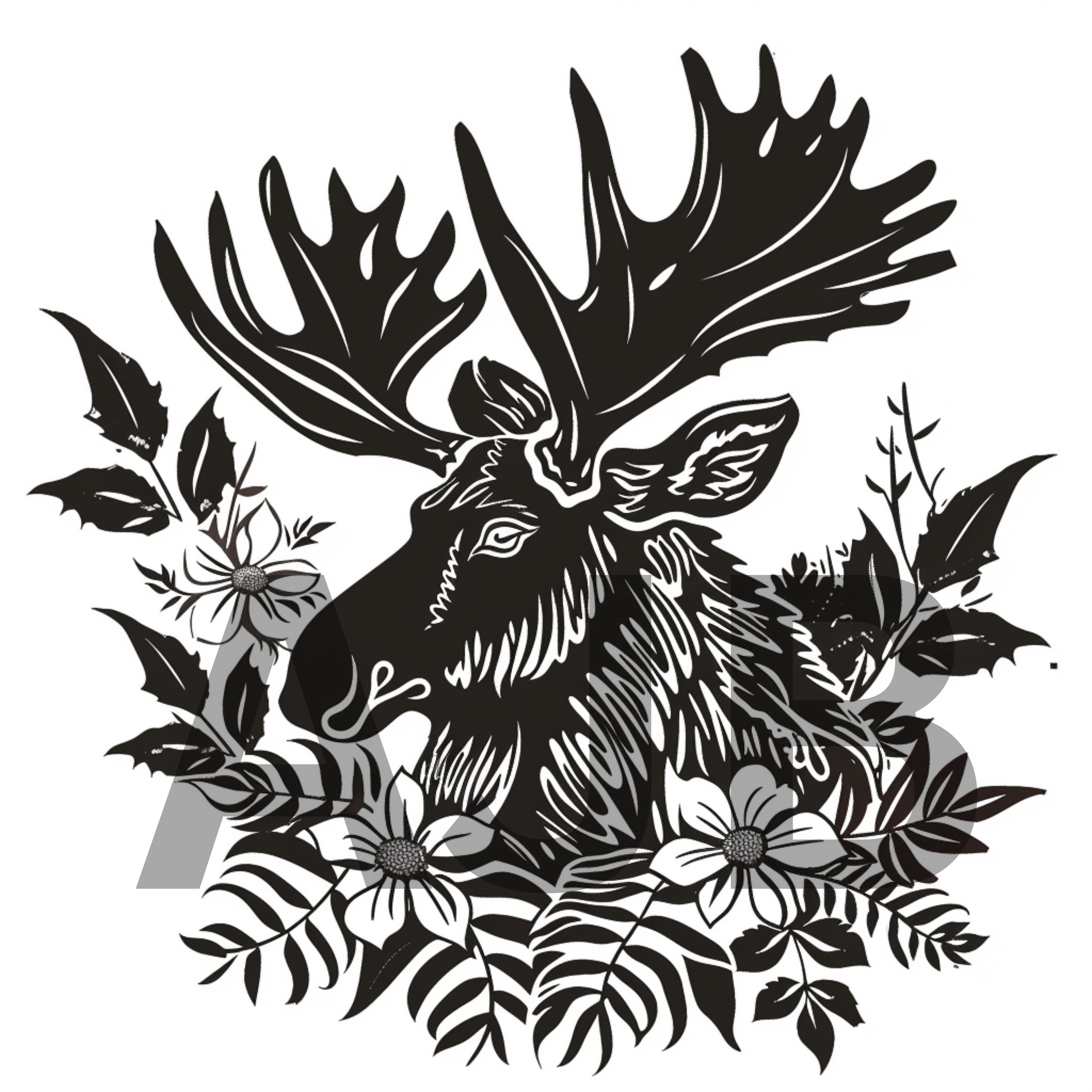 Moose Svg, Elk Png, Moose Dxf, Moose Cricut File, Moose T-shirt Design ...