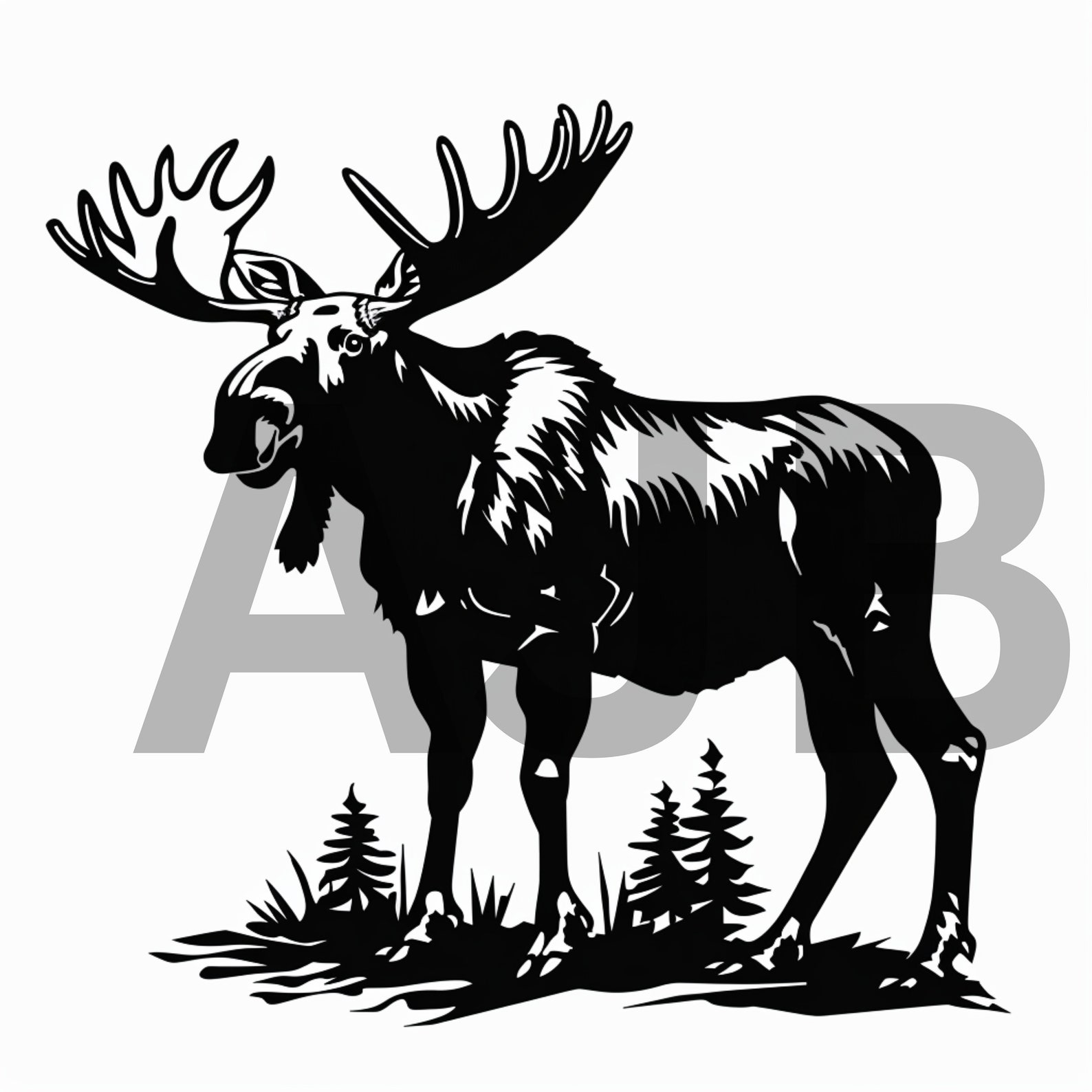 Moose Svg, Elk Png, Moose Dxf, Moose Cricut File, Moose T-shirt Design ...