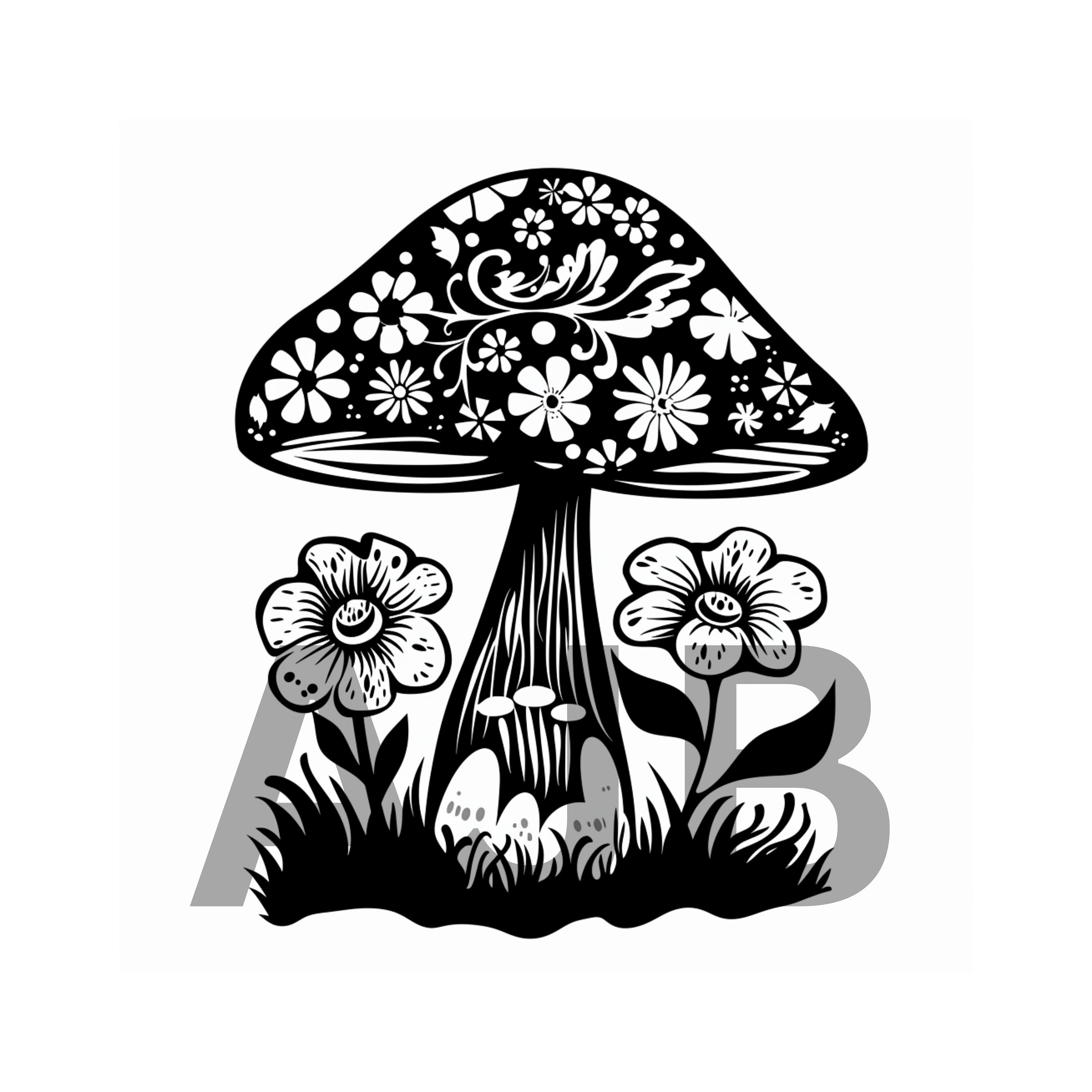 Mushroom Svg File, Mushroom Png File, Mushroom Dxf File, Mushroom Laser ...
