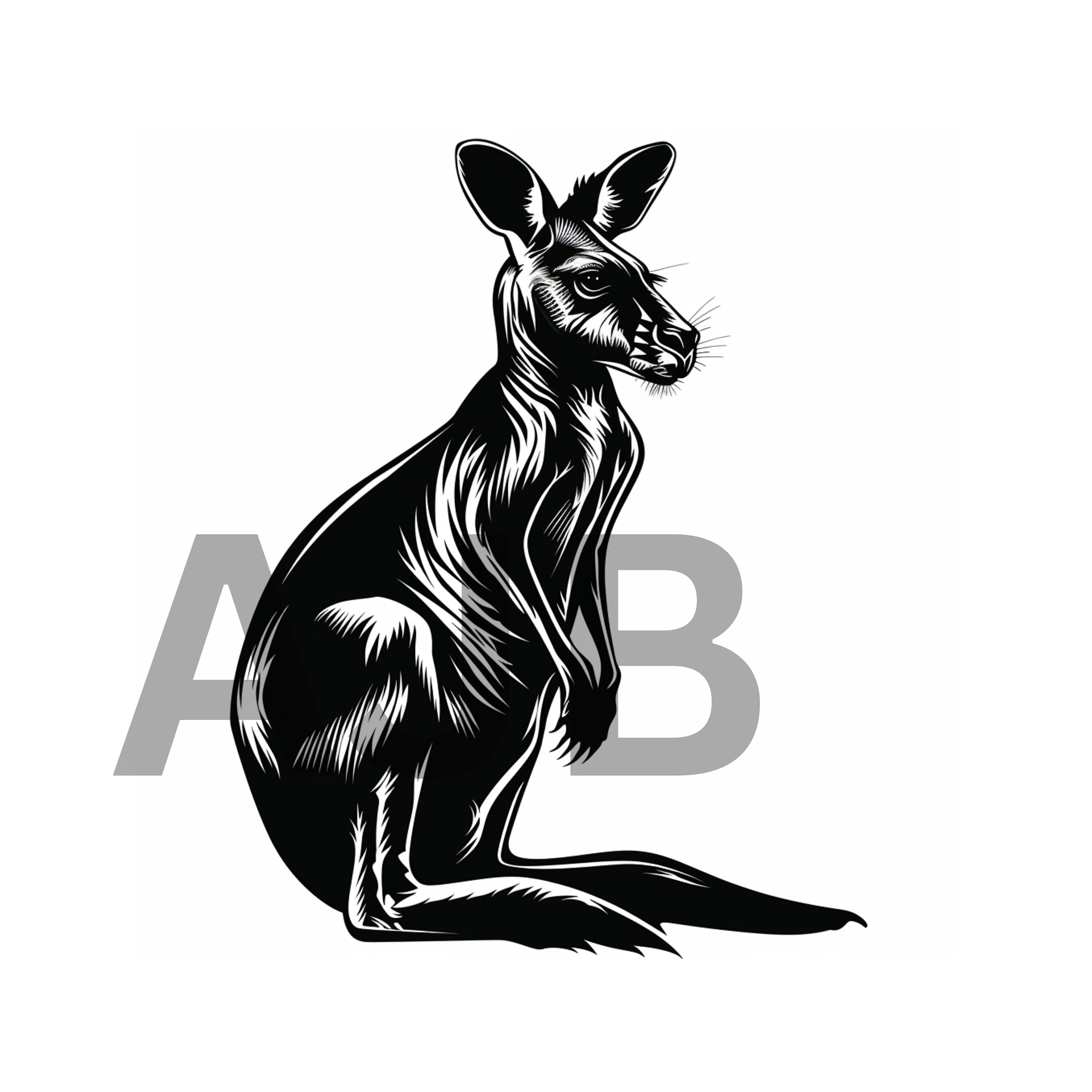 Kangaroo Svg File, Kangaroo Png, Kangaroo Dxf, Kangaroo Cricut File ...