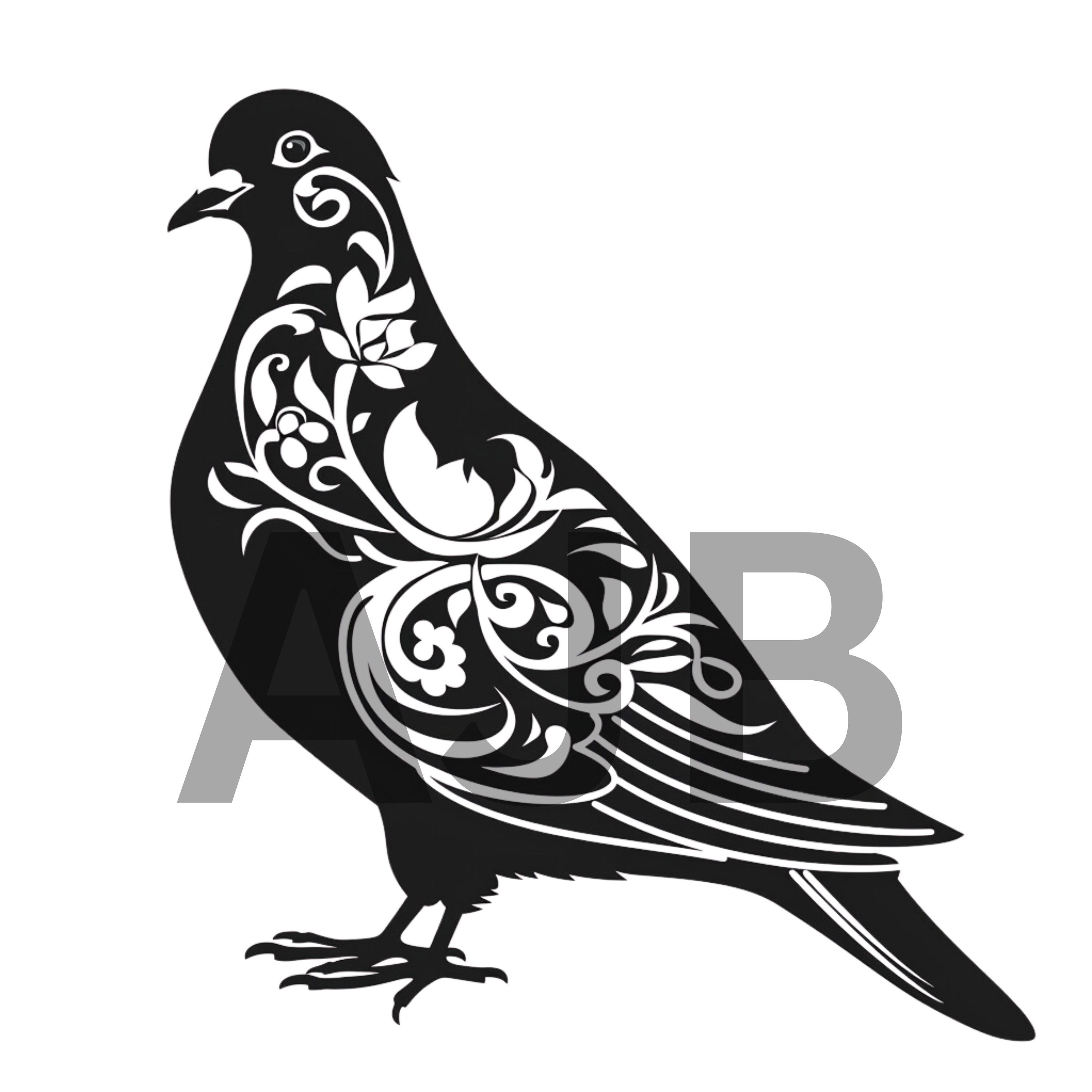 Pigeon Svg File, Pigeon Png File, Pigeon Dxf File, Pigeon Laser ...