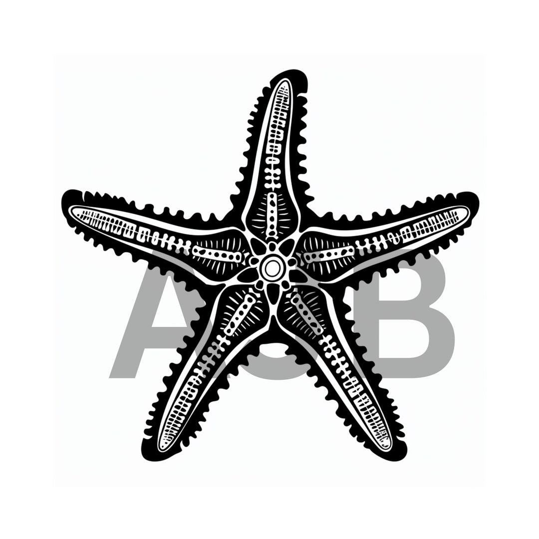 Starfish Svg File, Starfish Png File, Starfish Dxf File, Starfish ...