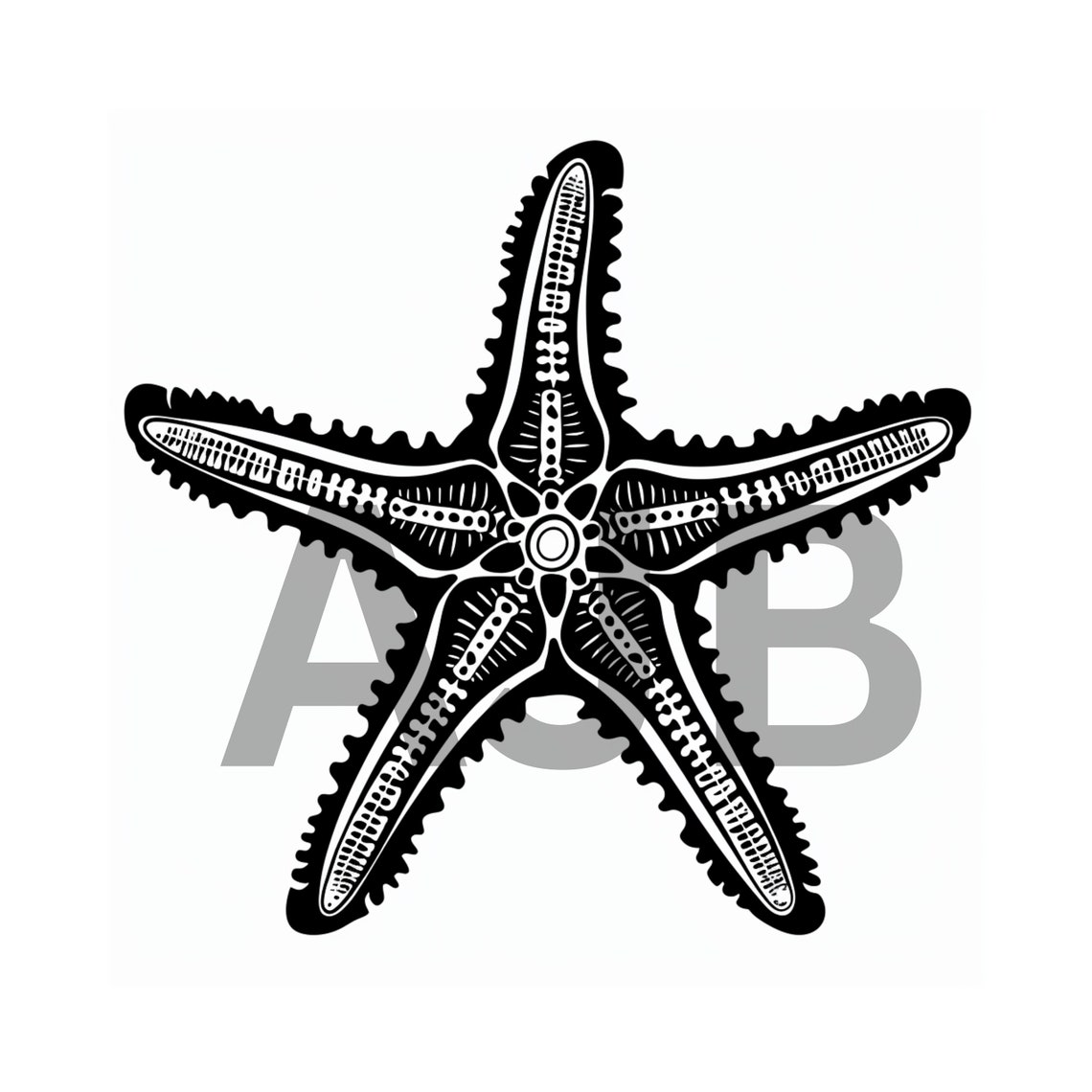 Starfish Svg File, Starfish Png File, Starfish Dxf File, Starfish ...