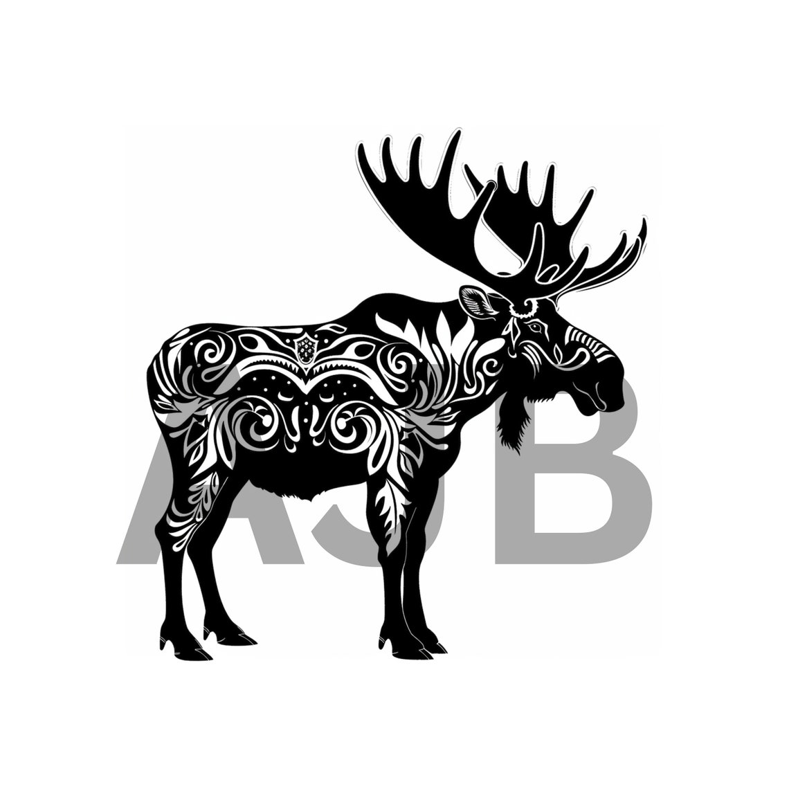 Moose Svg, Elk Png, Moose Dxf, Moose Cricut File, Moose T-shirt Design ...