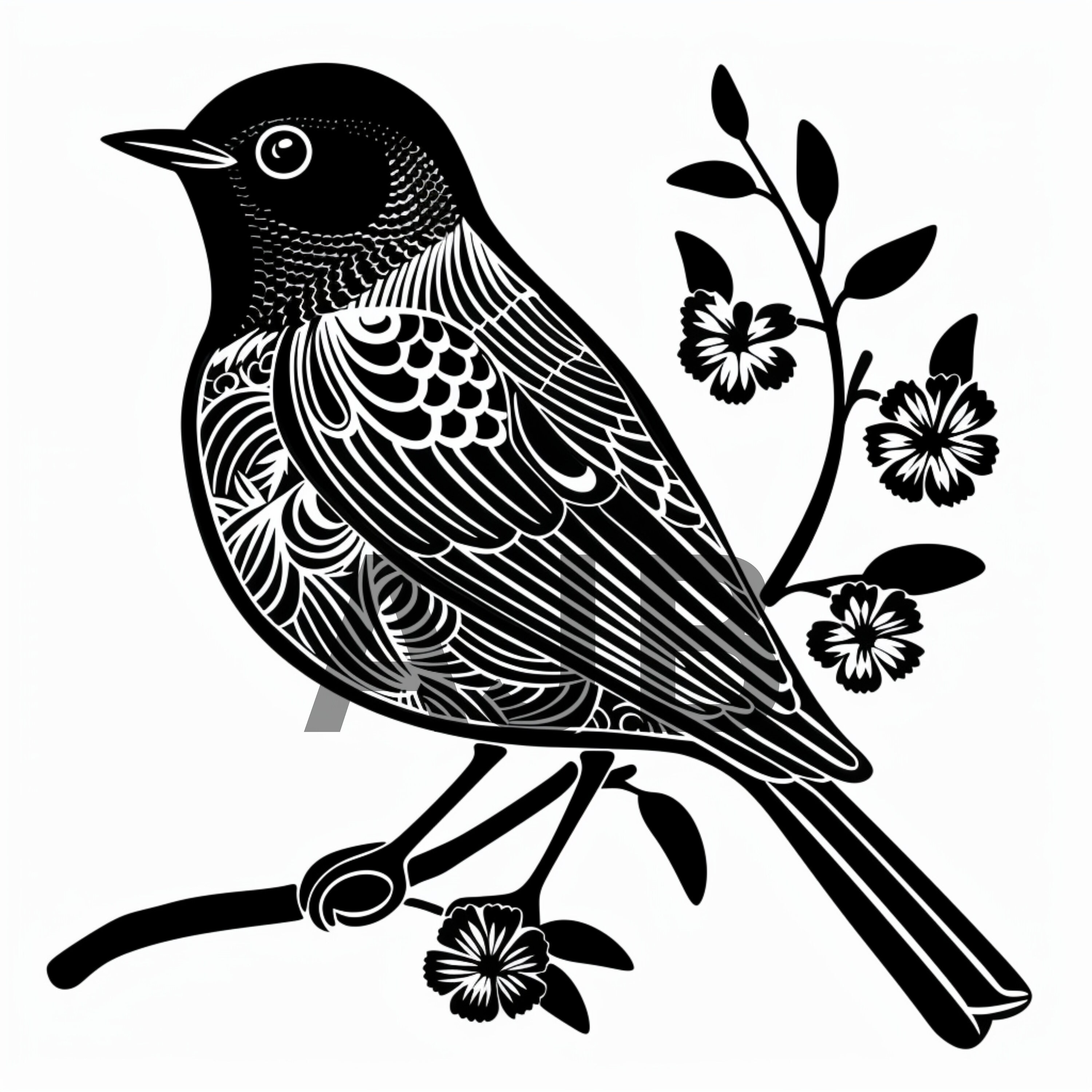 Bird Svg File, Bird Png File, Bird Dxf File, Bird Laser Engraving File ...