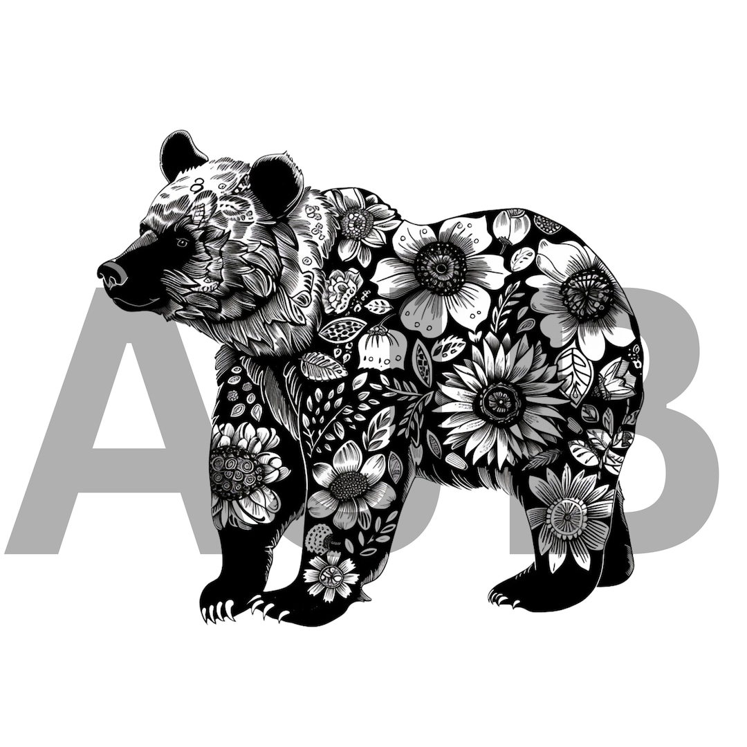 Bear Svg File, Bear Png, Bear Dxf, Bear Cricut File, Bear T-shirt ...