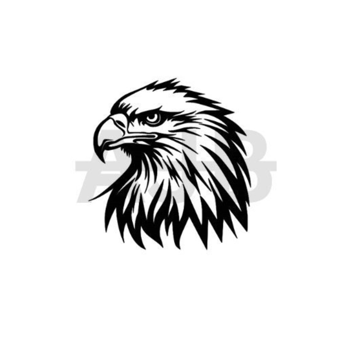 Eagle Head SVG File, Eagle Head DXF, Eagle Head Png, Bald American ...