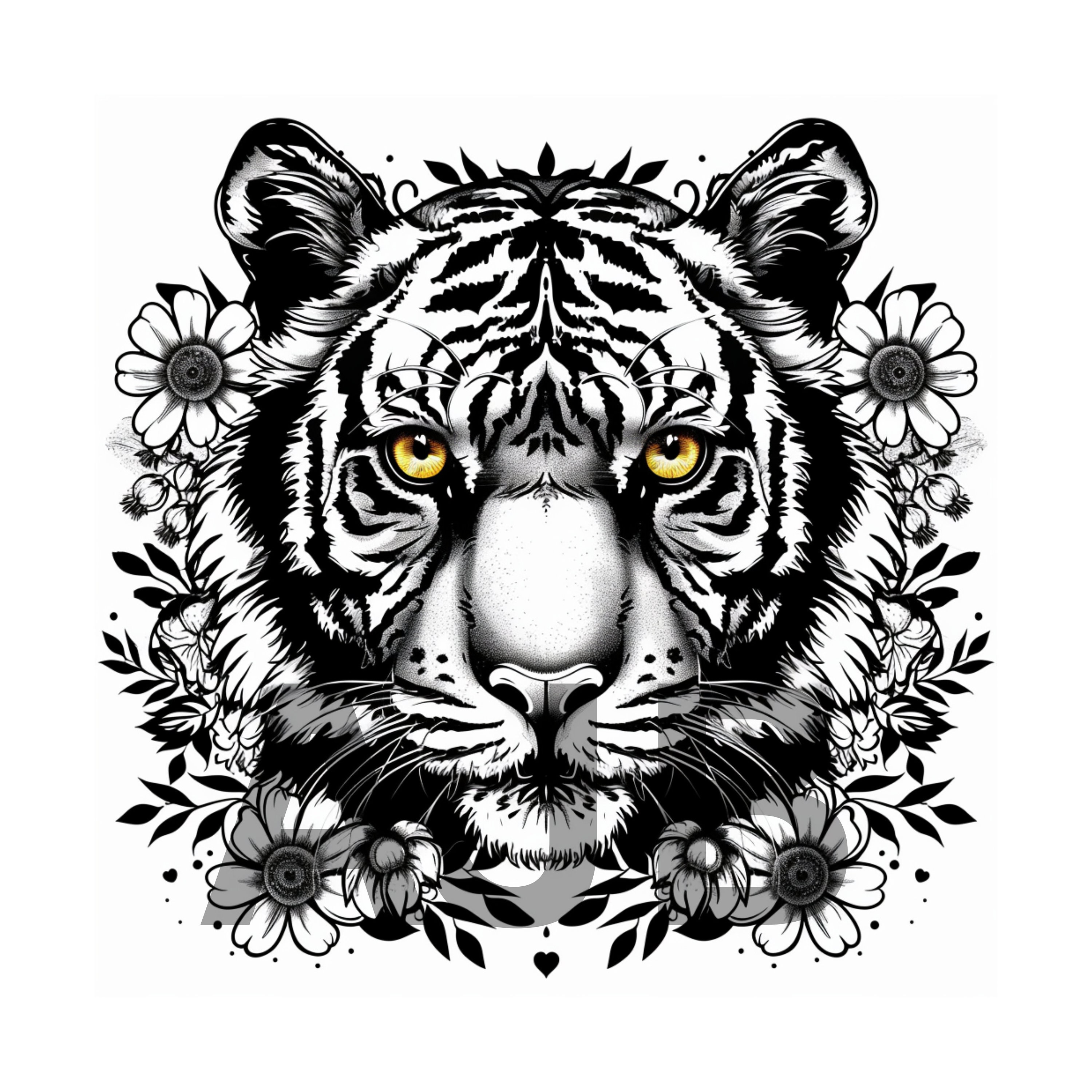 Tiger Svg File, Tiger Png File, Tiger Dxf File, Tiger Cricut , Tiger T ...