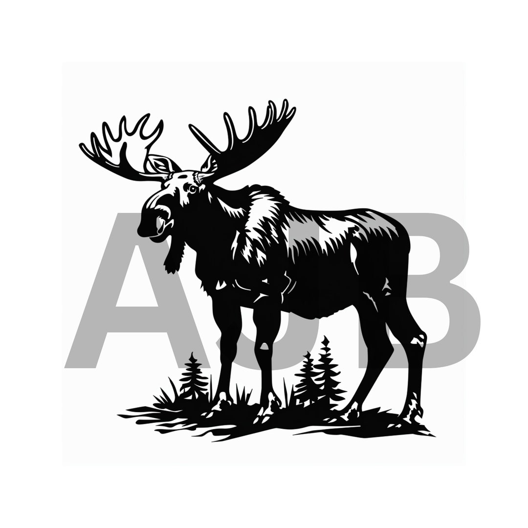 Moose Svg, Elk Png, Moose Dxf, Moose Cricut File, Moose T-shirt Design ...
