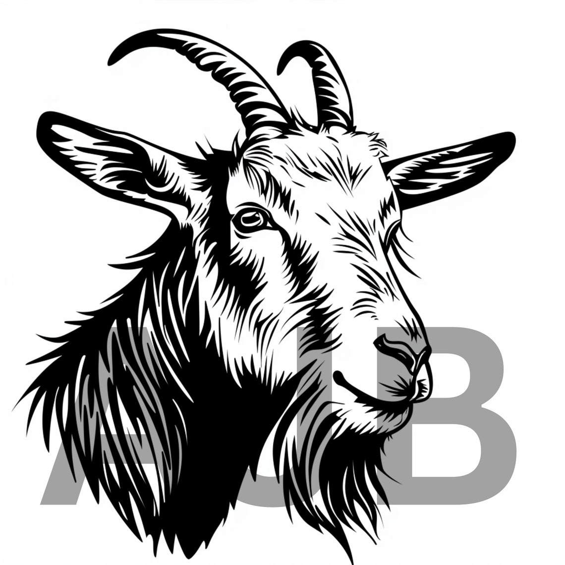 Goat Svg File, Goat Png File, Goat Dxf File, Goat Laser Engraving File ...