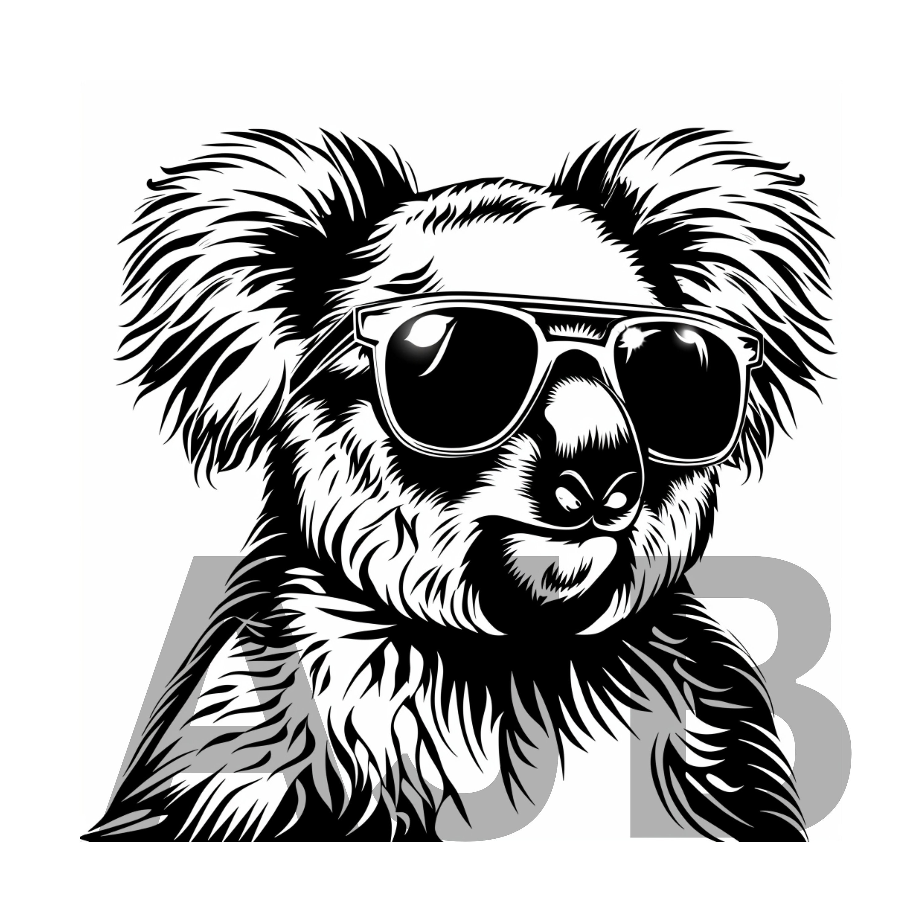 Cool Koala With Sunglasses SVG PNG DXF, T-shirt Design - Etsy