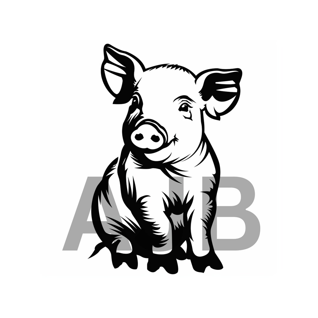 Pig Svg, Pig Png, Pig Dxf, Pig Cricut File, Pig T-shirt Design, Pig ...
