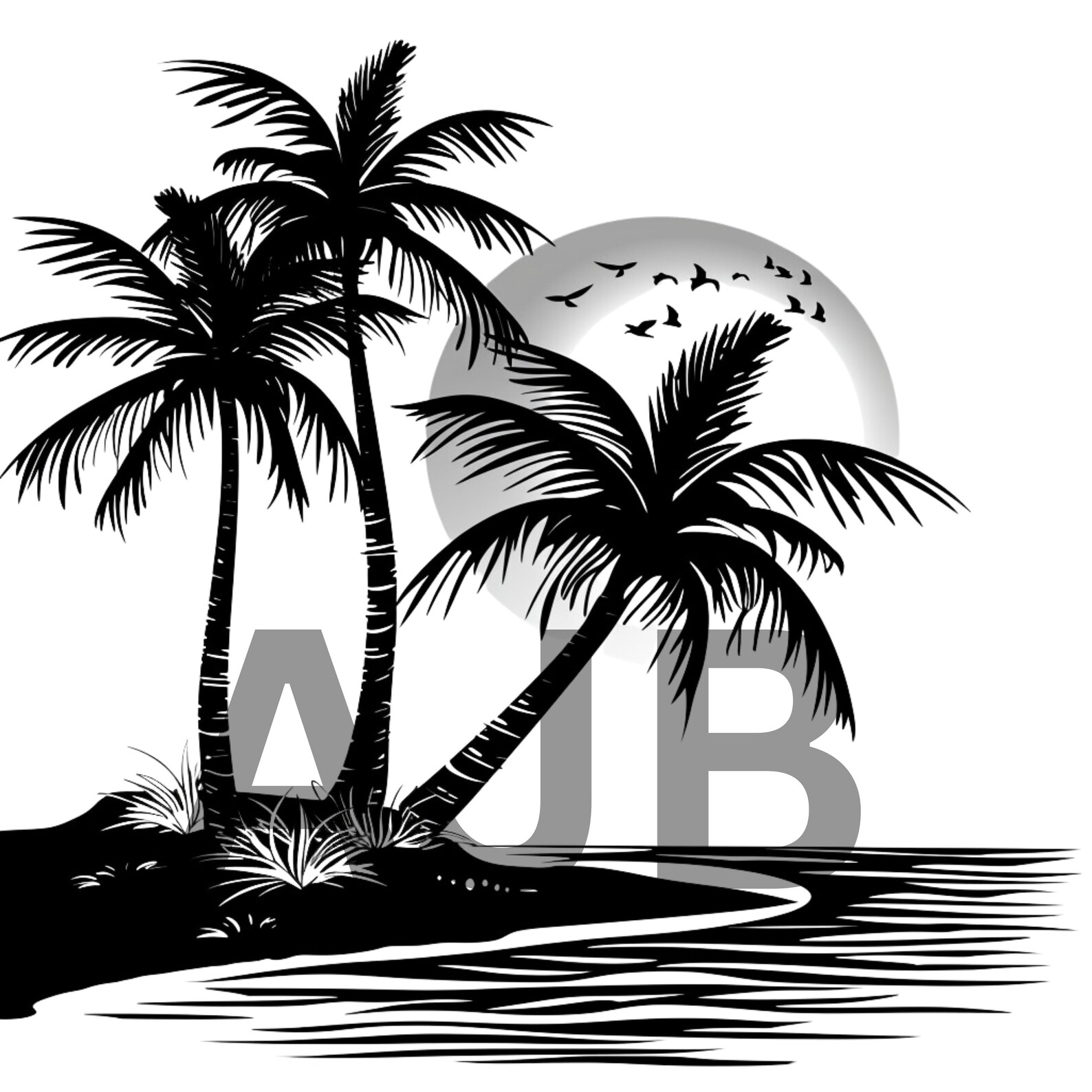 Palm Tree Svg File, Palm Tree Png File, Palm Tree Dxf File, Palm Tree ...