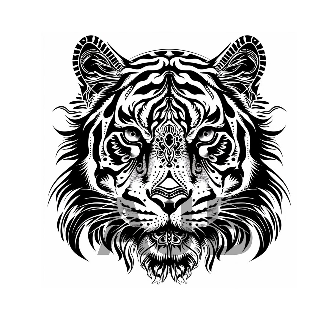 Tiger Svg File, Tiger Png File, Tiger Dxf File, Tiger Cricut , Tiger T ...