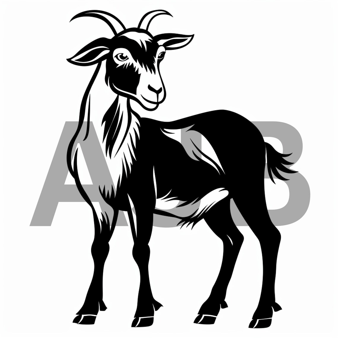Goat Svg File, Goat Png File, Goat Dxf File, Goat Laser Engraving File ...