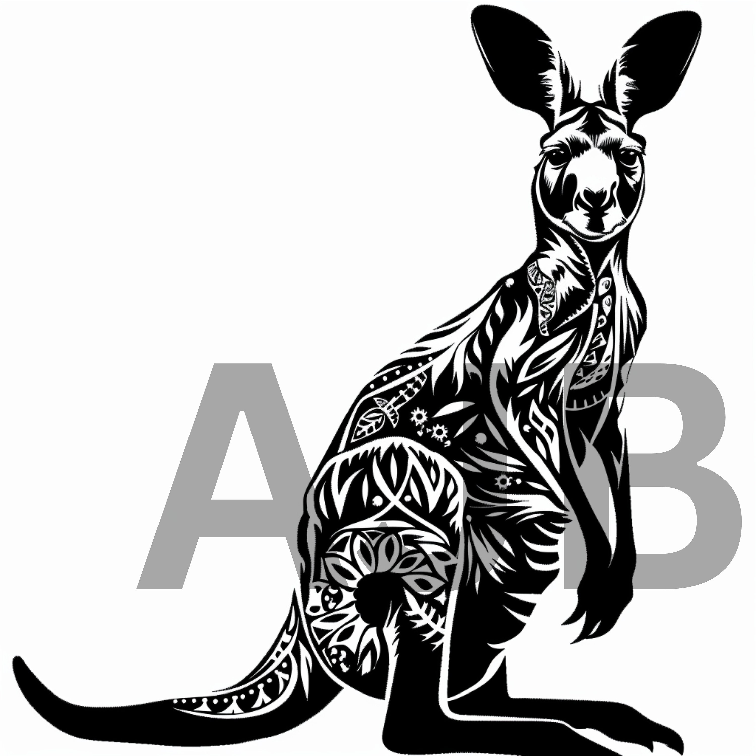 Kangaroo Svg File, Kangaroo Png, Kangaroo Dxf, Kangaroo Cricut File ...