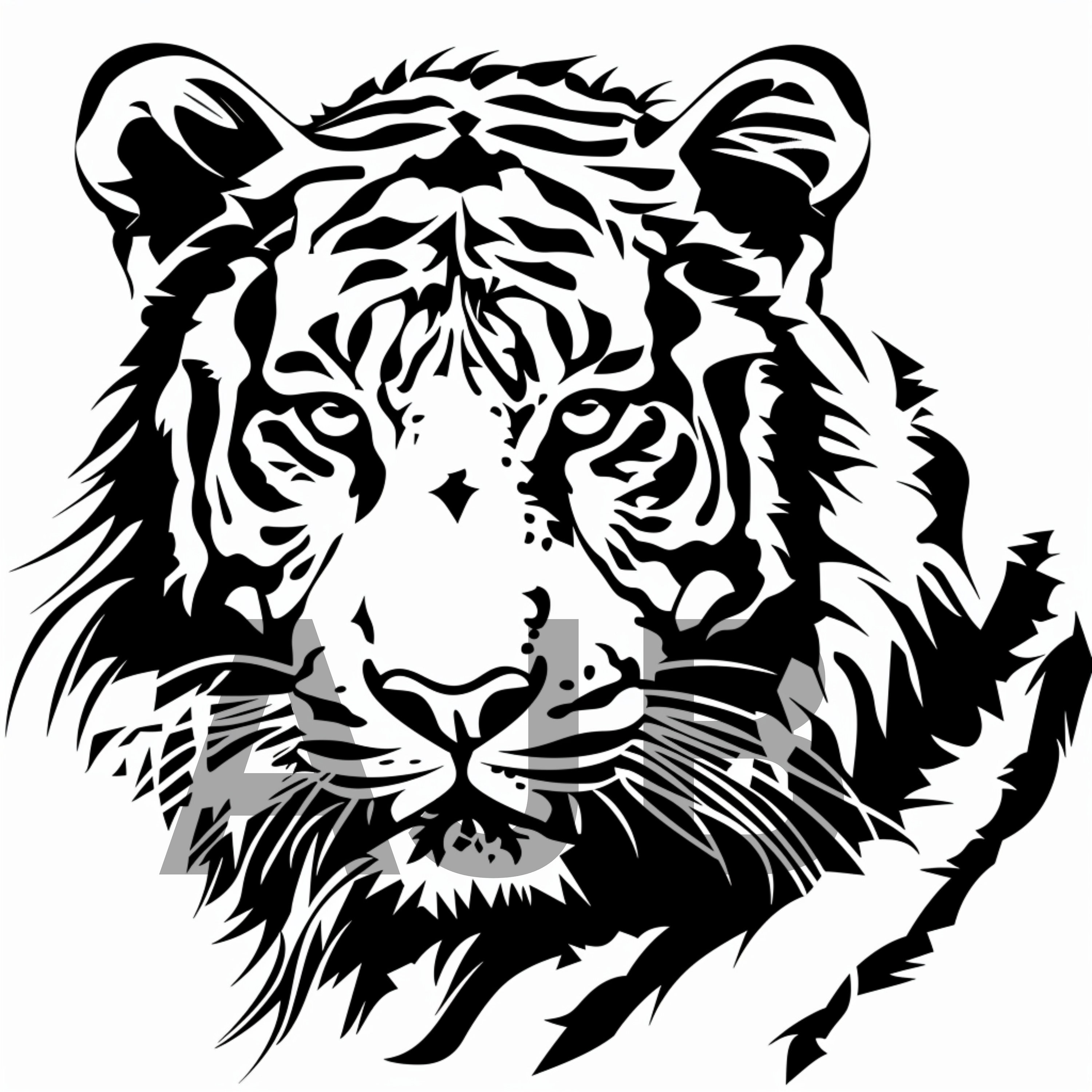 Tiger Svg File, Tiger Png File, Tiger Dxf File, Tiger Cricut , Tiger T ...