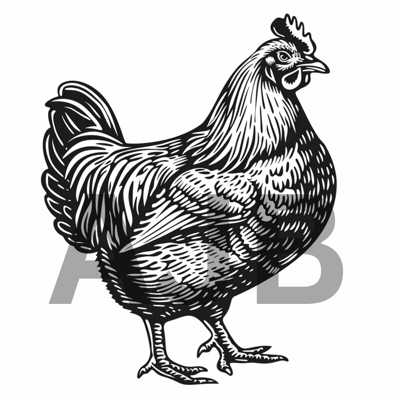 Chicken Svg, Chicken Png, Chicken Dxf, Chicken Cricut File, Chicken T ...