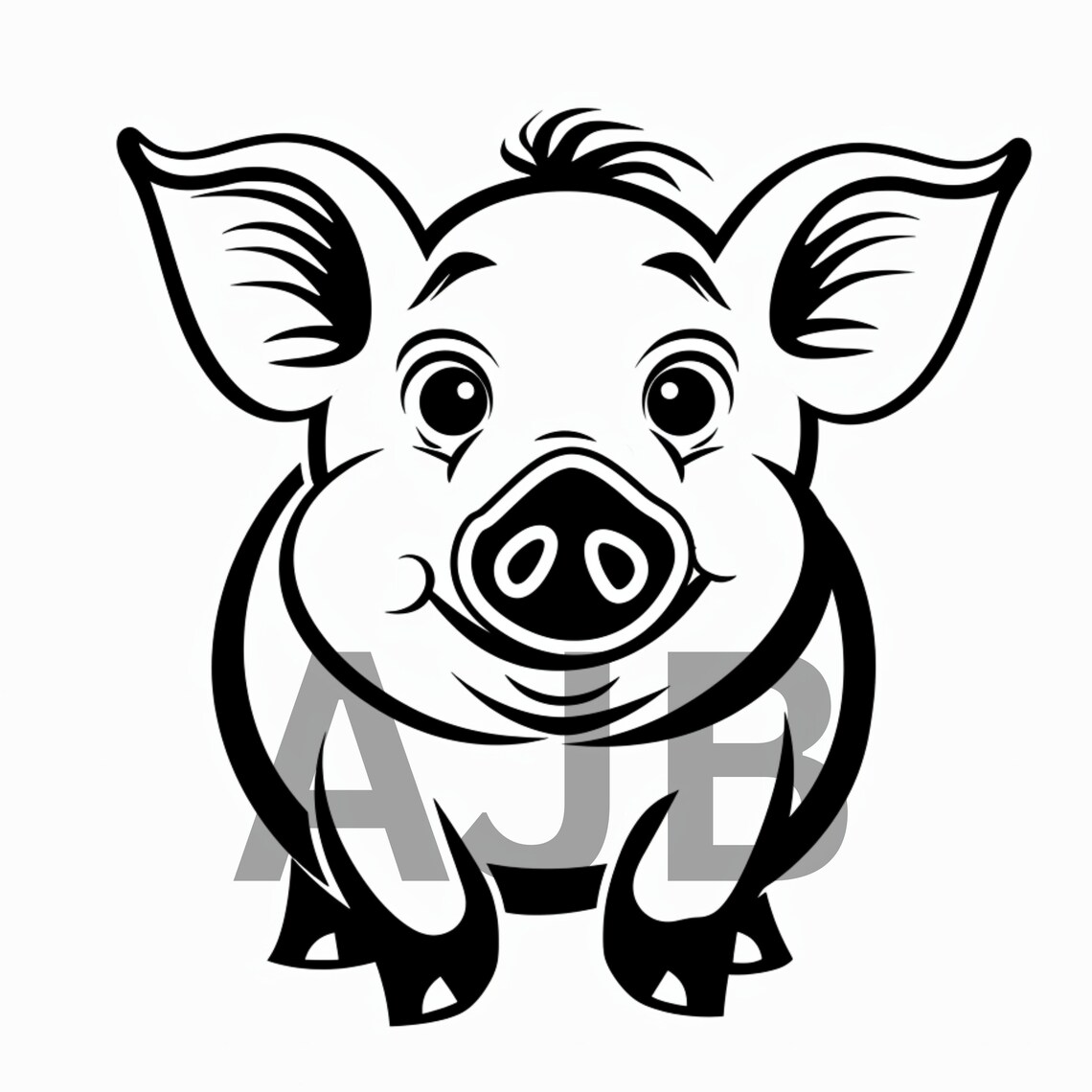 Pig Svg, Pig Png, Pig Dxf, Pig Cricut File, Pig T-shirt Design, Pig ...