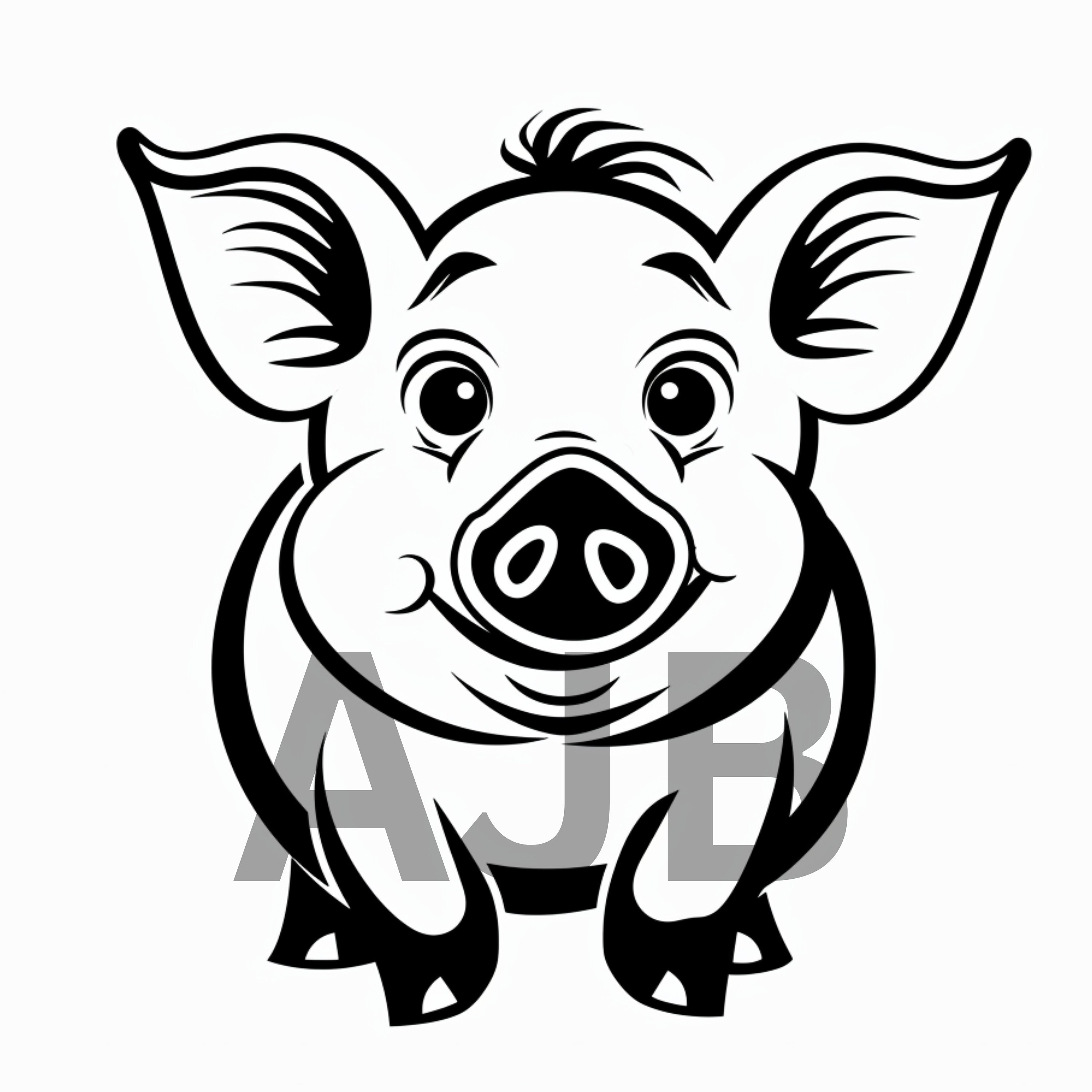 Pig Svg, Pig Png, Pig Dxf, Pig Cricut File, Pig T-shirt Design, Pig ...