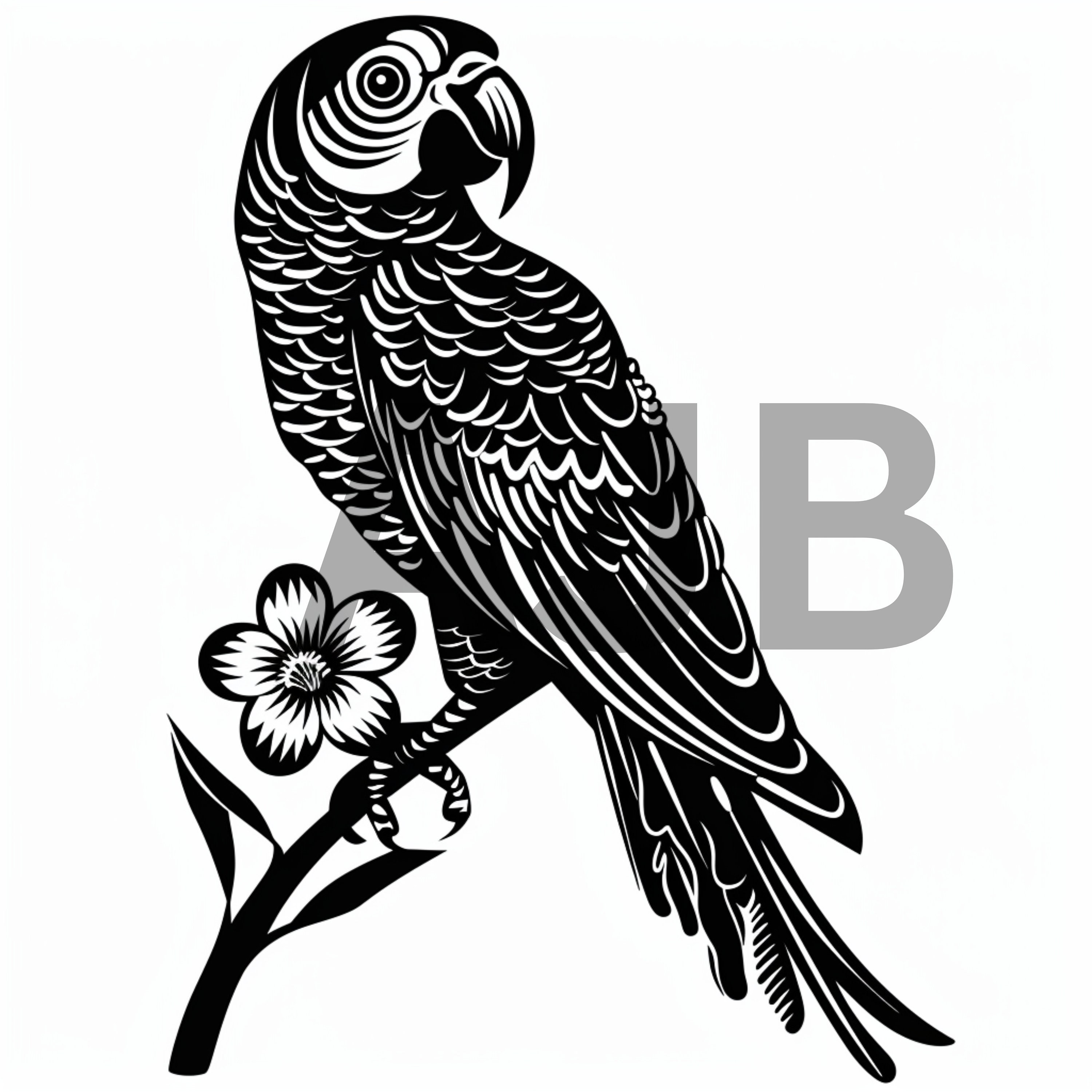 Parrot Svg File, Parrot Png File, Parrot Dxf File, Parrot Cricut ...