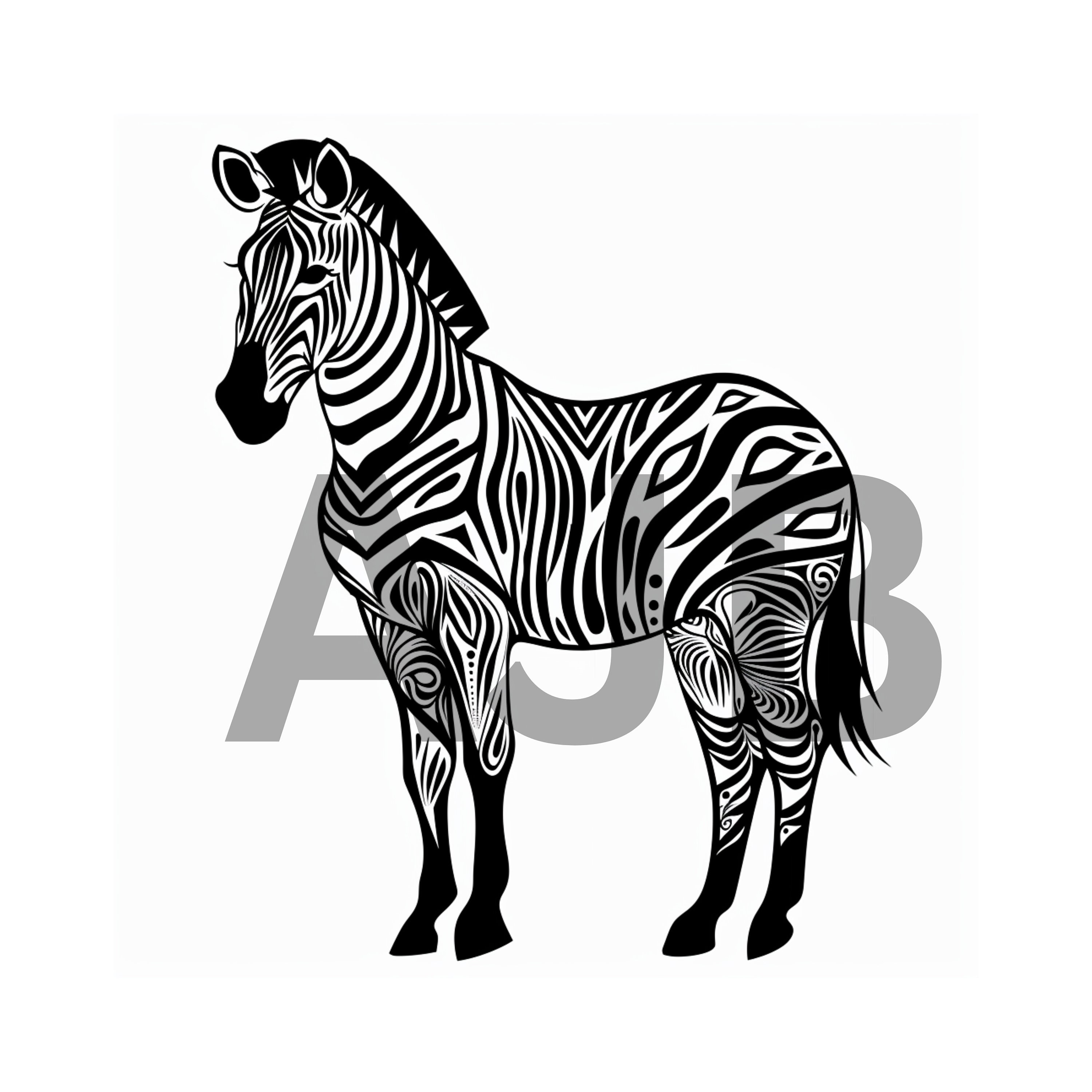 Zebra Svg File, Zebra Png, Zebra Dxf, Zebra Cricut File, Zebra T-shirt ...