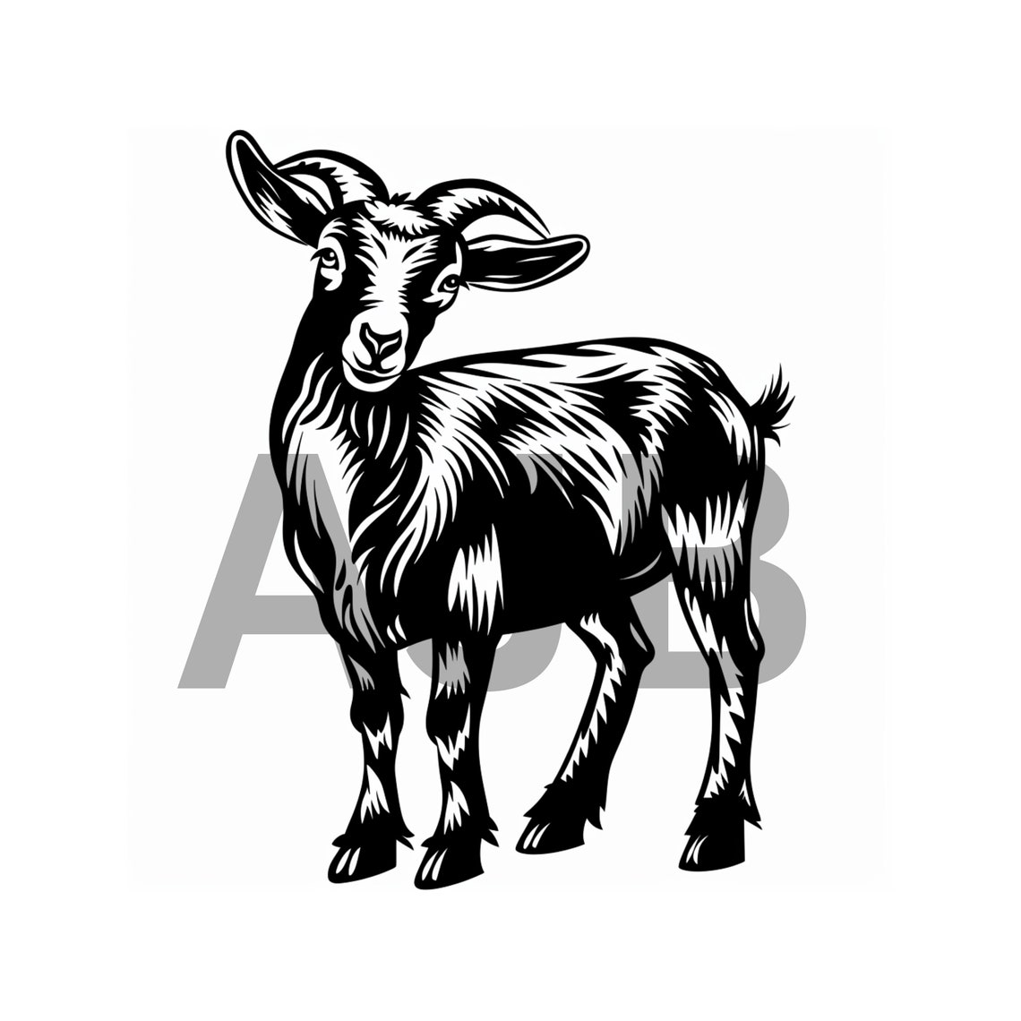 Goat Svg File, Goat Png File, Goat Dxf File, Goat Laser Engraving File ...