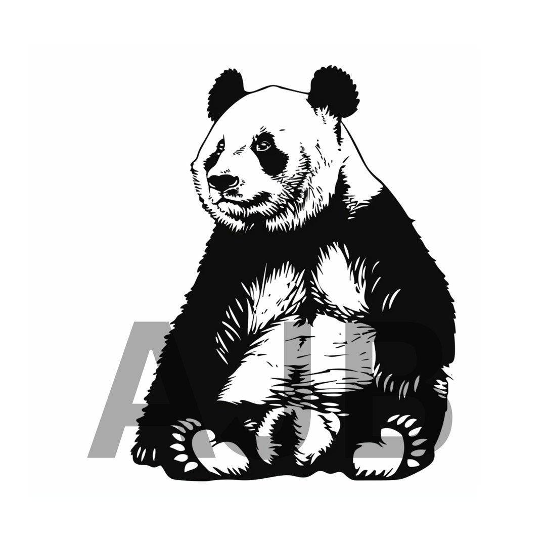 Panda Svg, Panda Png, Panda Dxf, Panda T-shirt Design, Panda Cricut ...