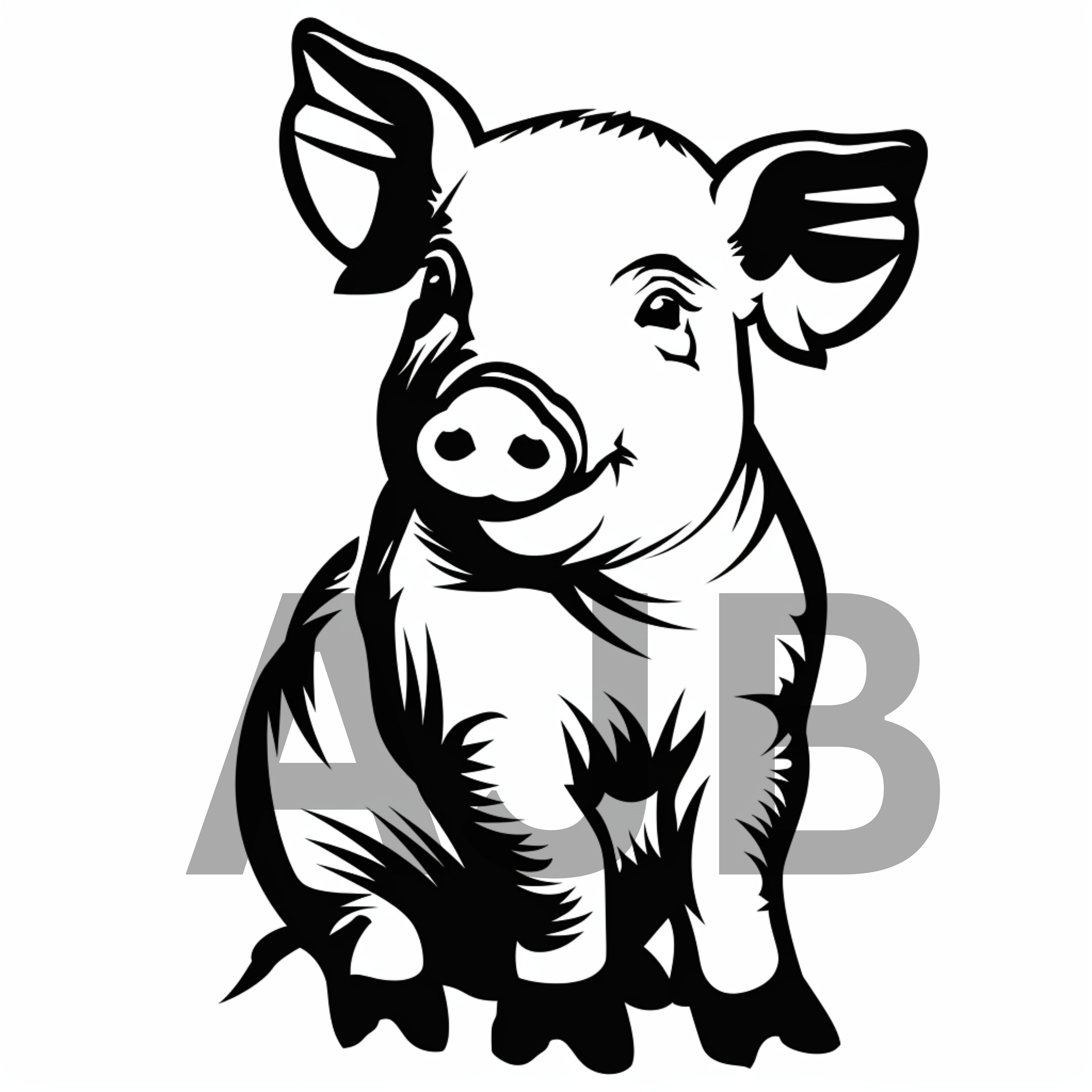Pig Svg, Pig Png, Pig Dxf, Pig Cricut File, Pig T-shirt Design, Pig ...