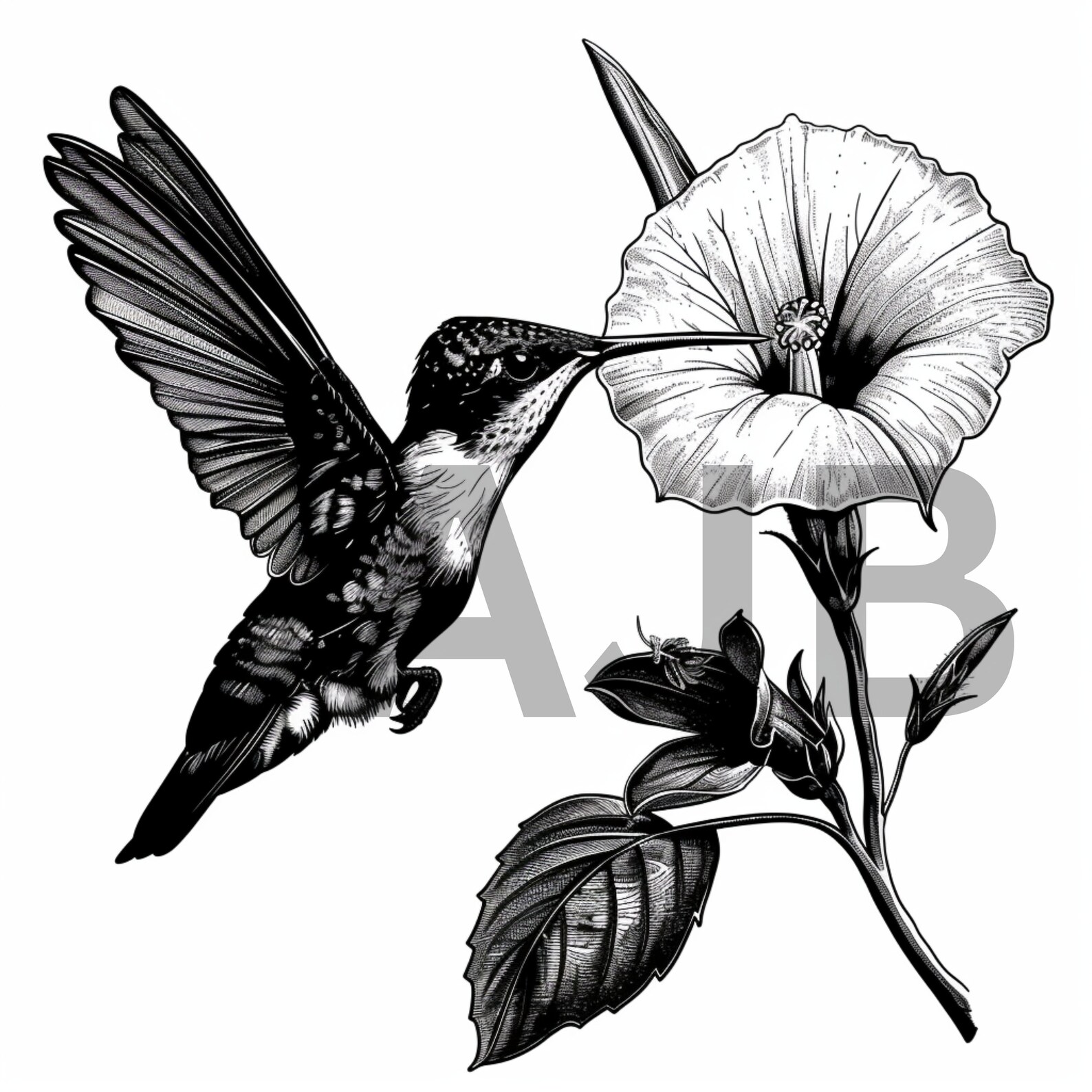 Hummingbird and Flower SVG, PNG, DXF Files (digital Download) - Etsy