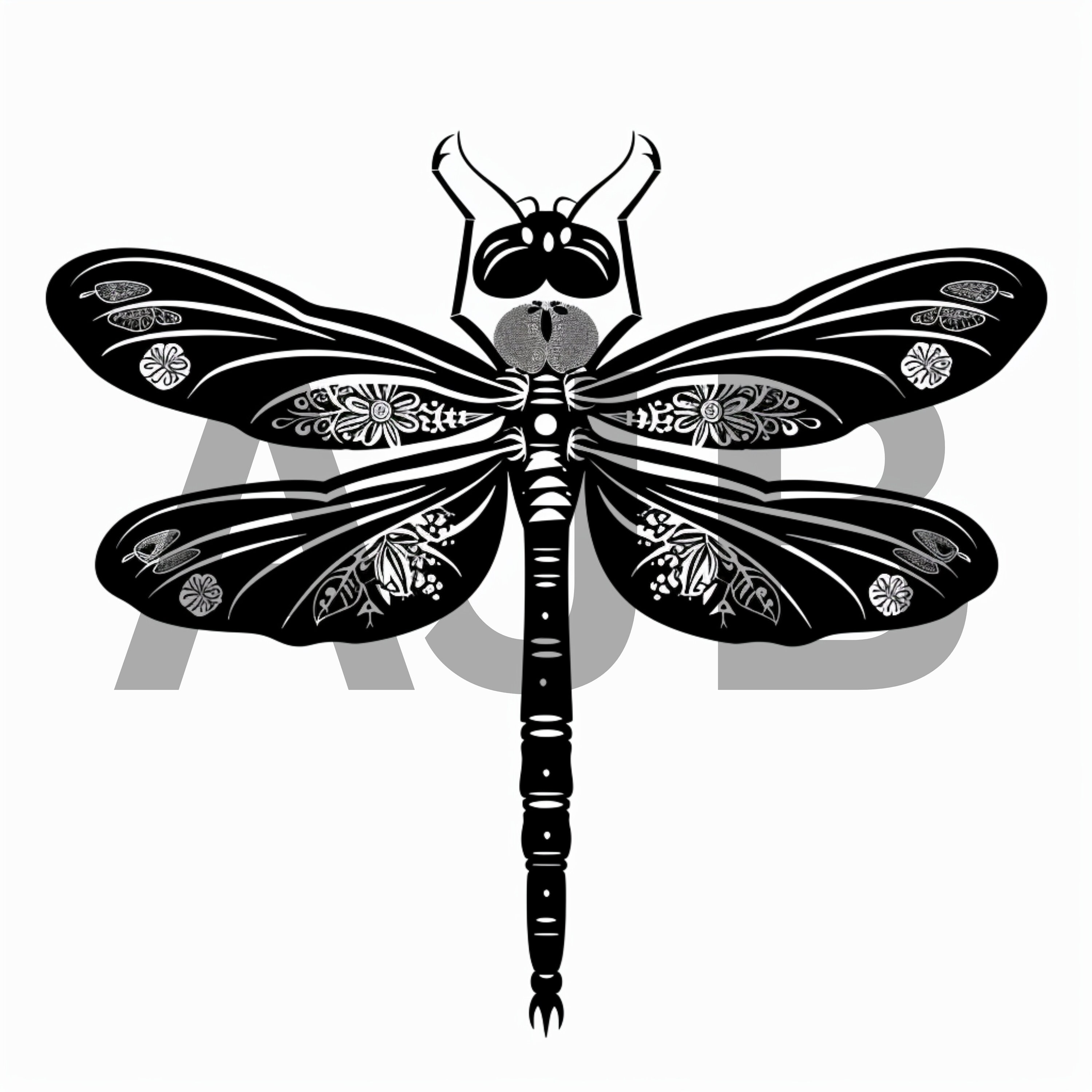 Dragonfly Svg File, Dragonfly Png File, Dragonfly Dxf File, Dragonfly ...